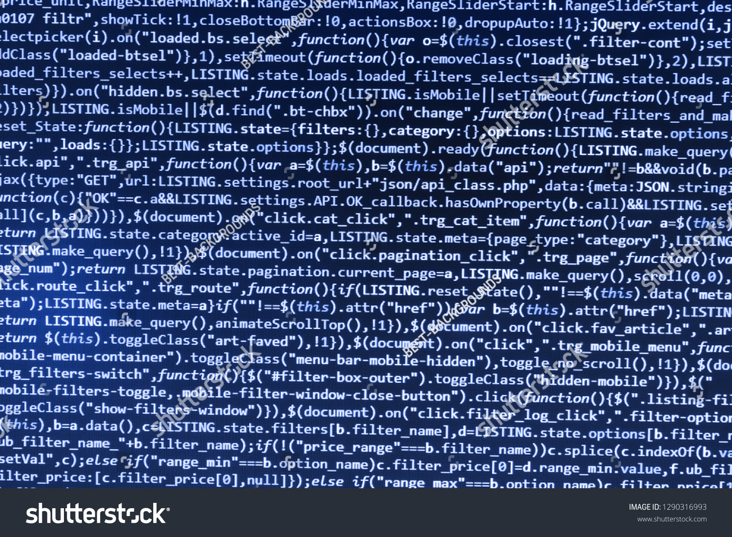 Html Code On Computer Screen Isolated Stock Photo 1290316993 | Shutterstock