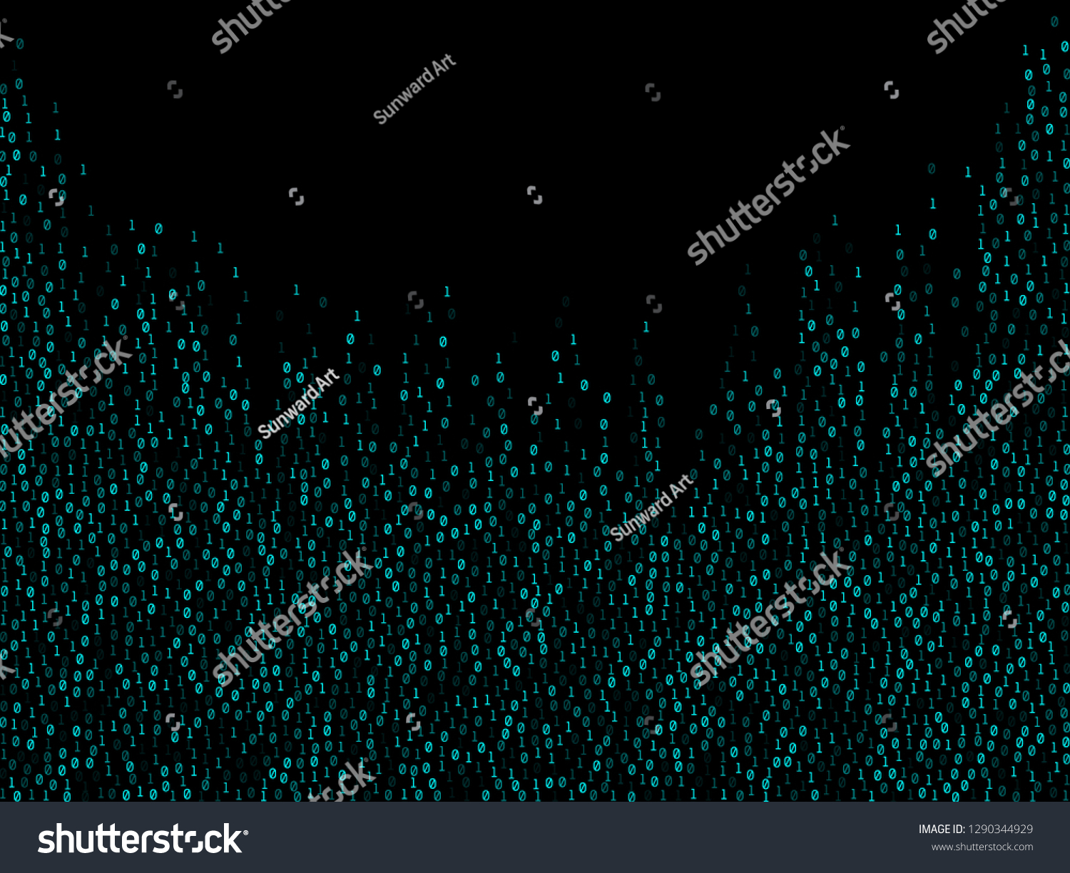 Streaming Binary Code Cyber Background Hacker Stock Vector (Royalty ...