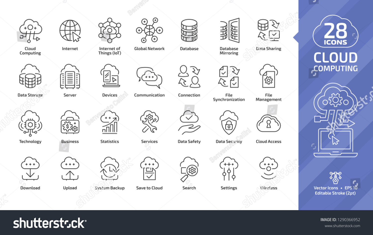 Cloud Computing Editable Stroke Outline Icon Stock Vector (Royalty Free ... Cloud Computing Editable Stroke Outline Icon Stock Vector (Royalty Free ...