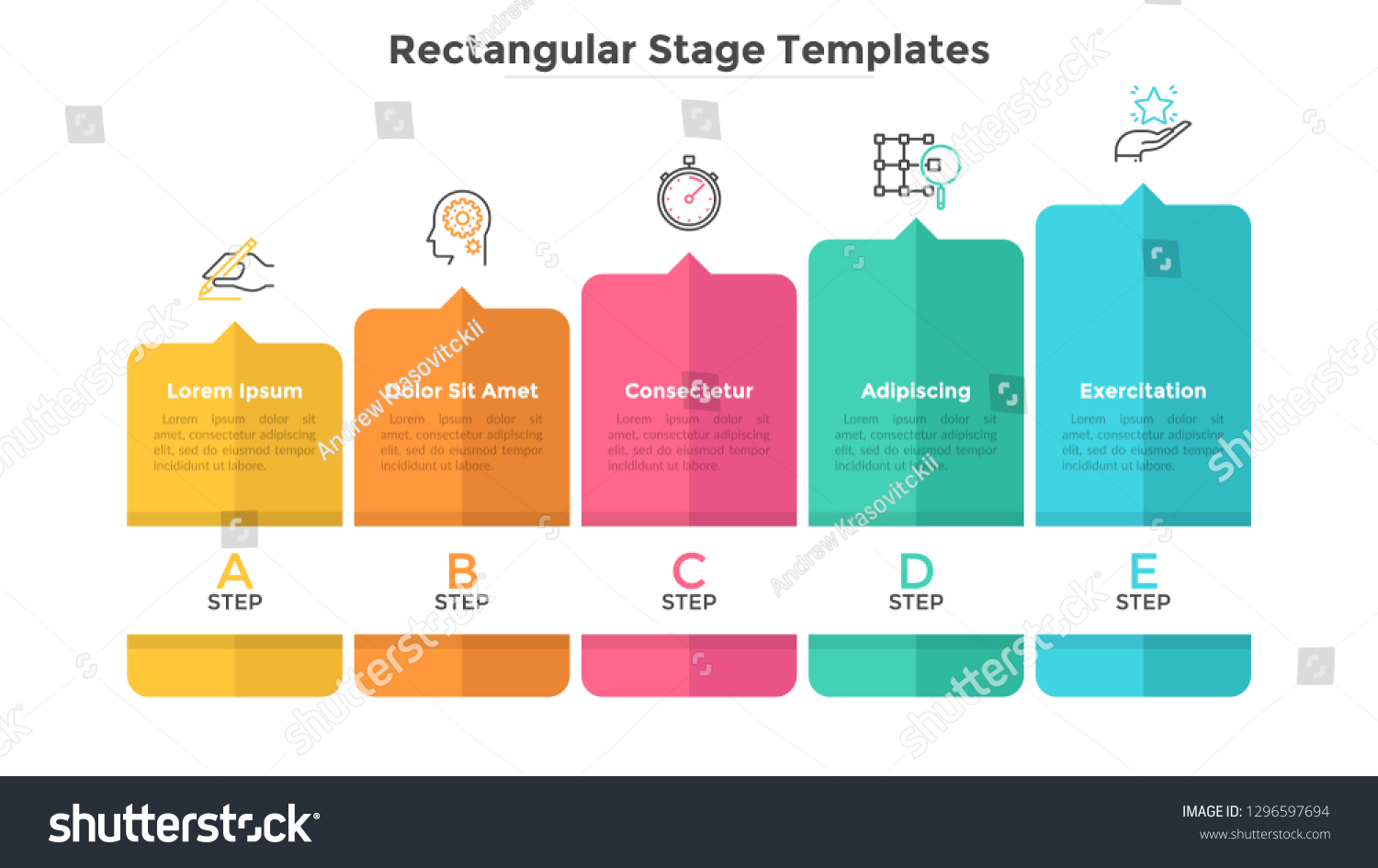 Bar Chart 5 Rectangular Columns Pointers Stock Vector (Royalty Free) 1296597694 | Shutterstock