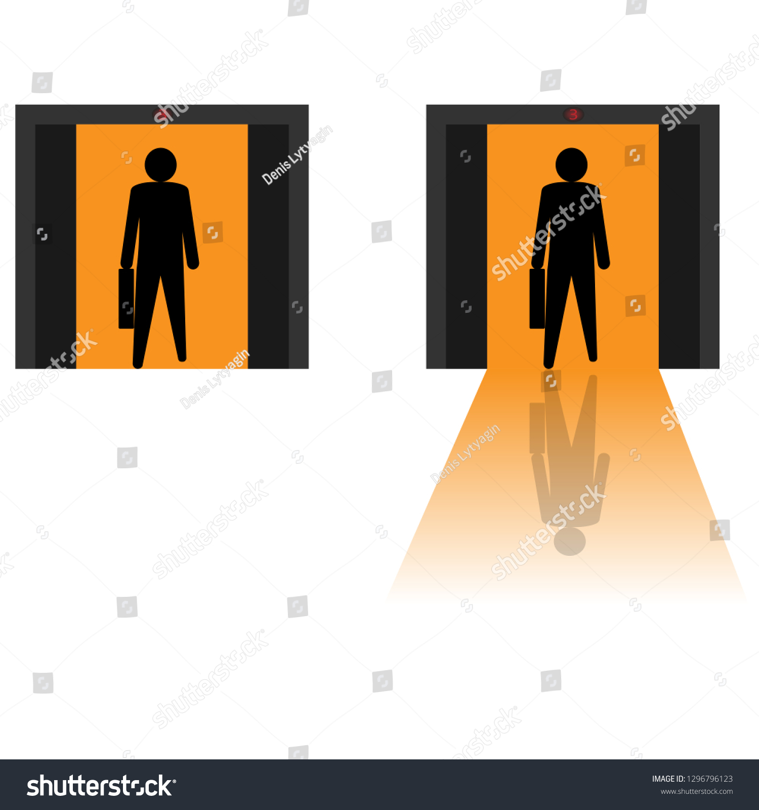Elevator Vector Graphics Stock Vector (Royalty Free) 1296796123 ...