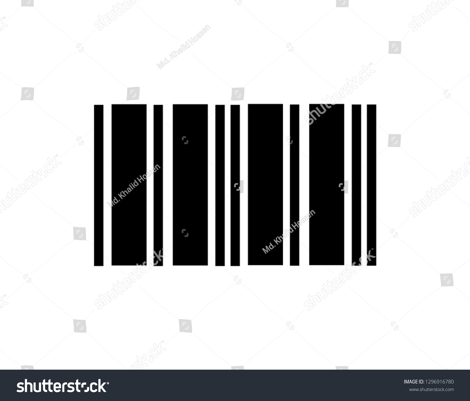 Bar Code Icon Stock Vector (Royalty Free) 1296916780 | Shutterstock