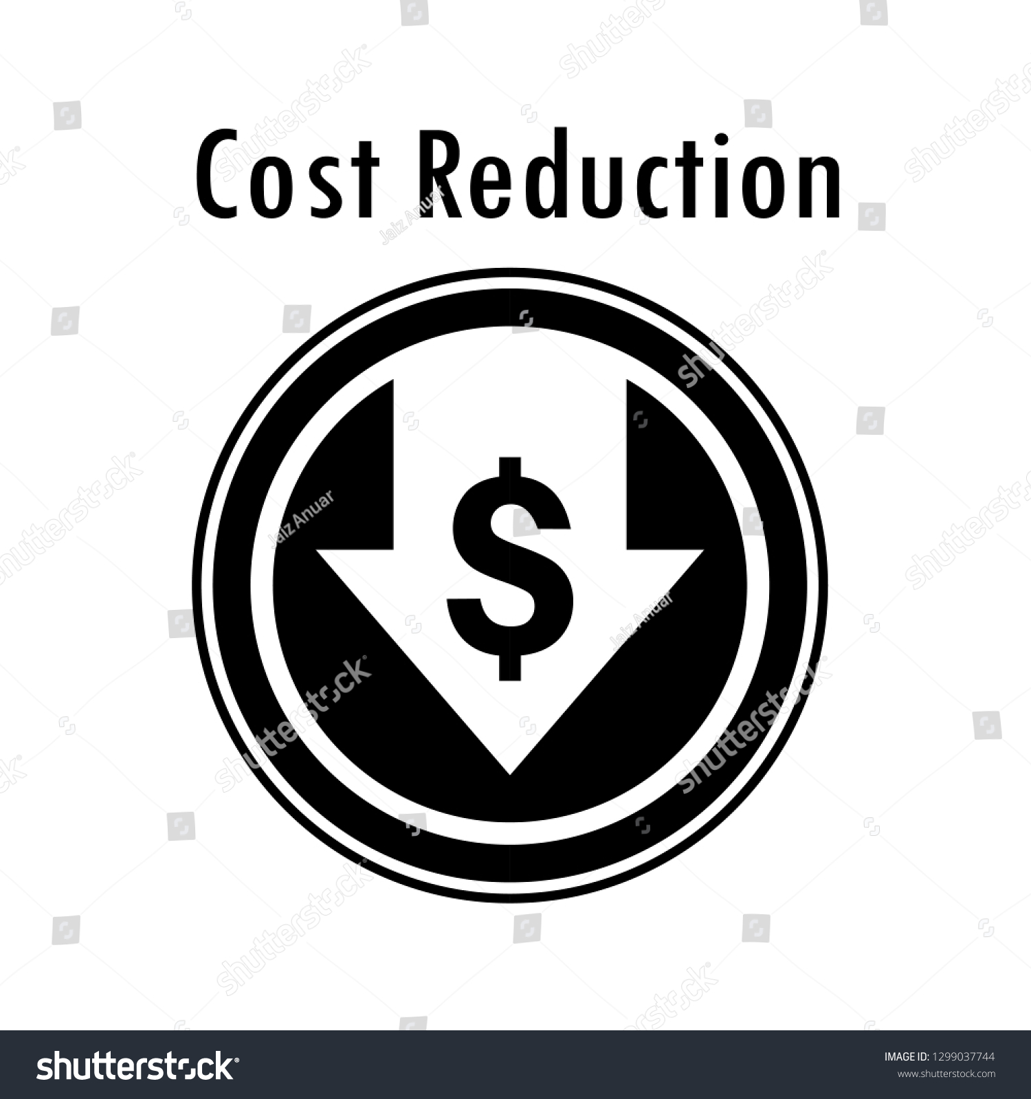 Vector Illustration Dollar Decrease Icon Money Stock Vector (Royalty Free) 1299037744 | Shutterstock