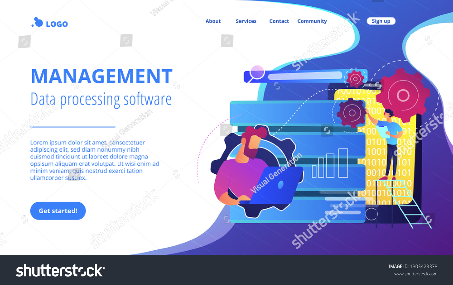 Developer Using Big Data Applications Tablet Stock Vector (Royalty Free) 1303423378 | Shutterstock