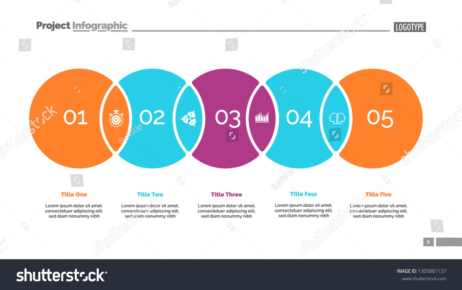 Five Circles Process Chart Slide Template Stock Vector (Royalty Free ... Five Circles Process Chart Slide Template Stock Vector (Royalty Free ...