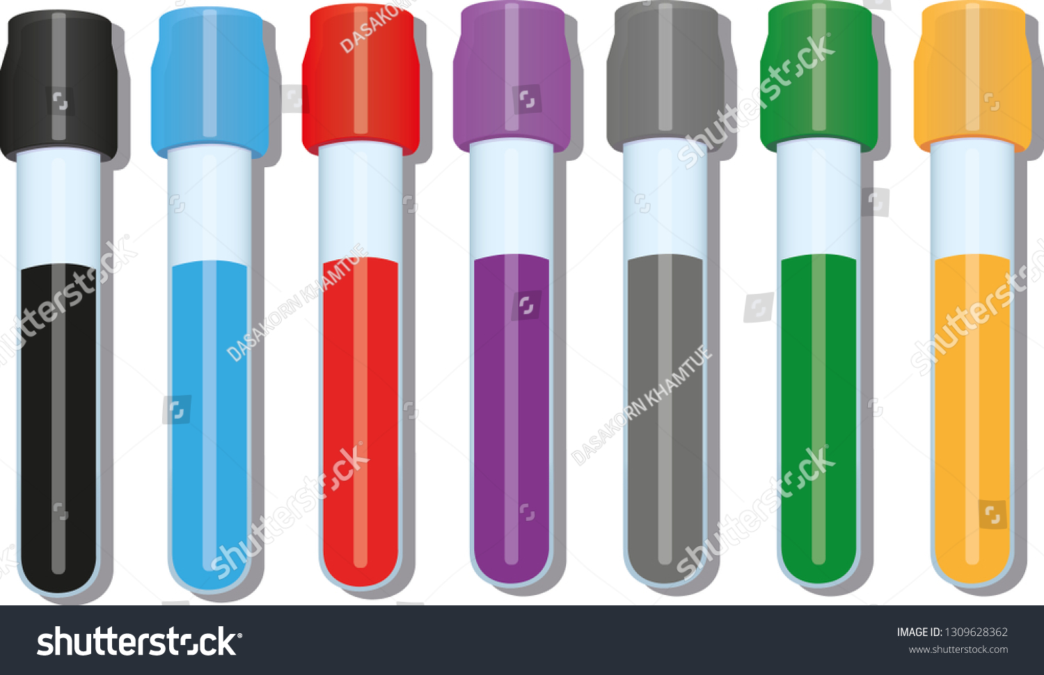 Blood Collection Tube Vector Stock Vector (Royalty Free) 1309628362 ...