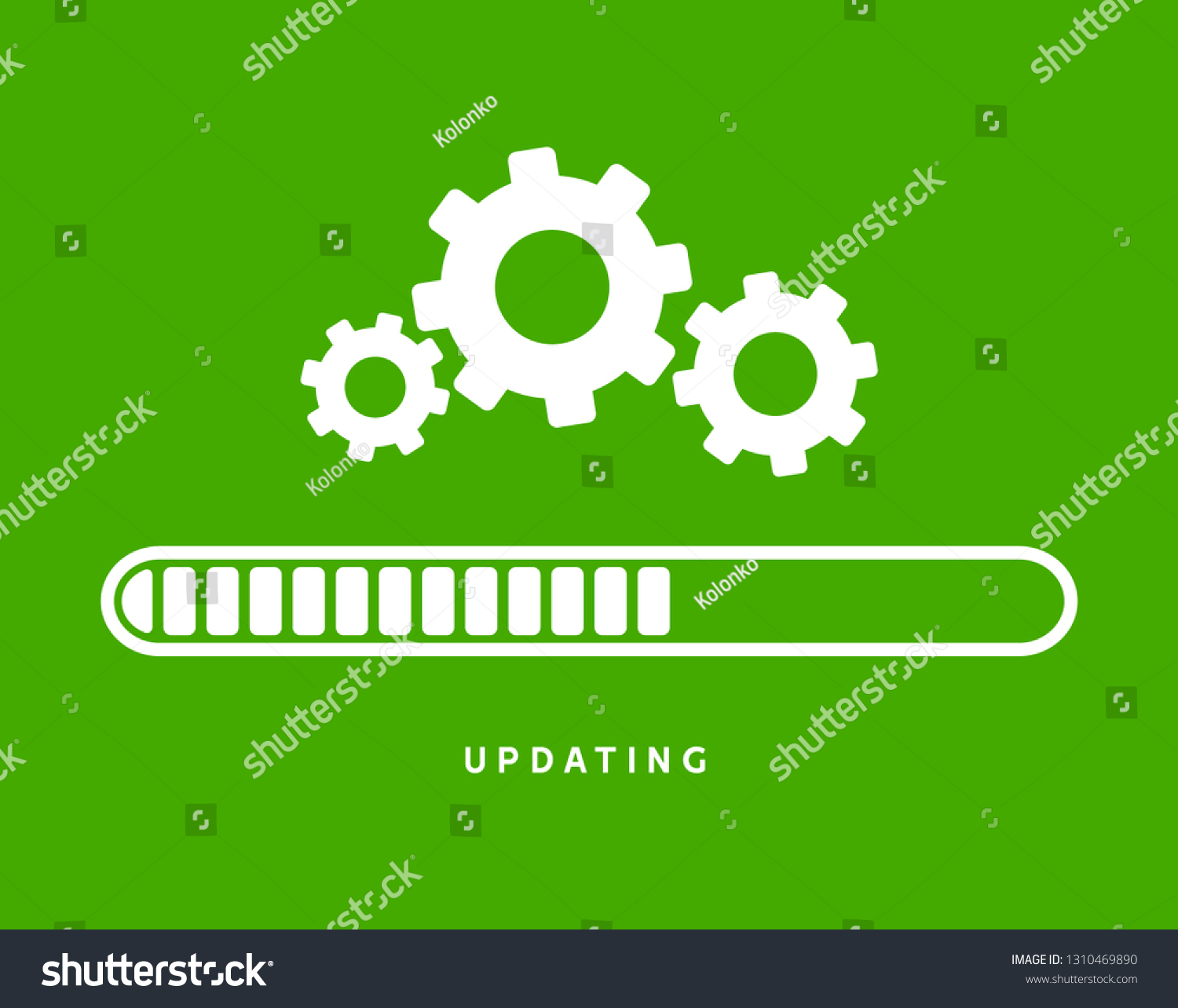 System Software Update Upgrade Application Loading Stock Vector Royalty Free 1310469890