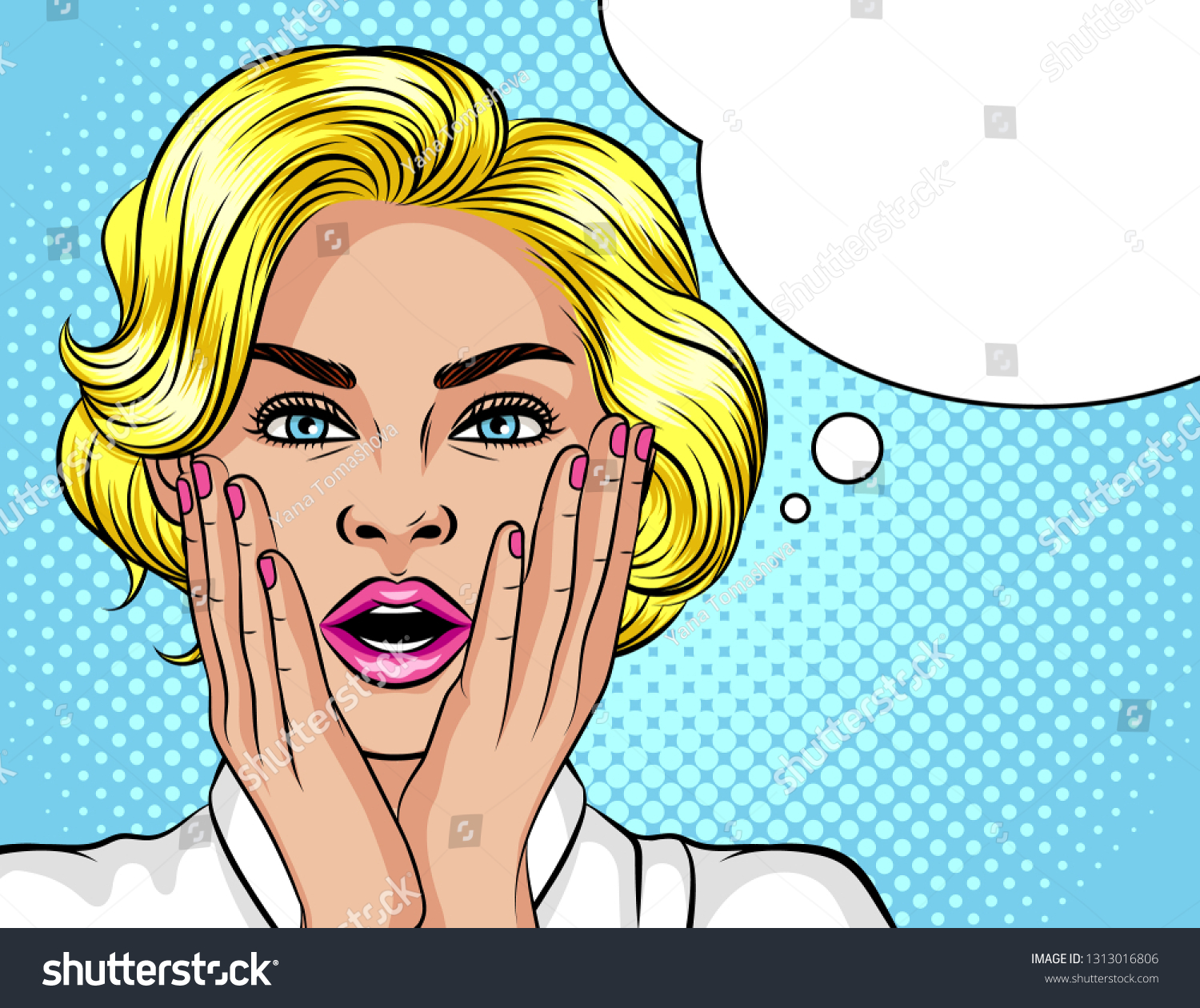 Color Vector Illustration Style Pop Art Stock Vector Royalty Free