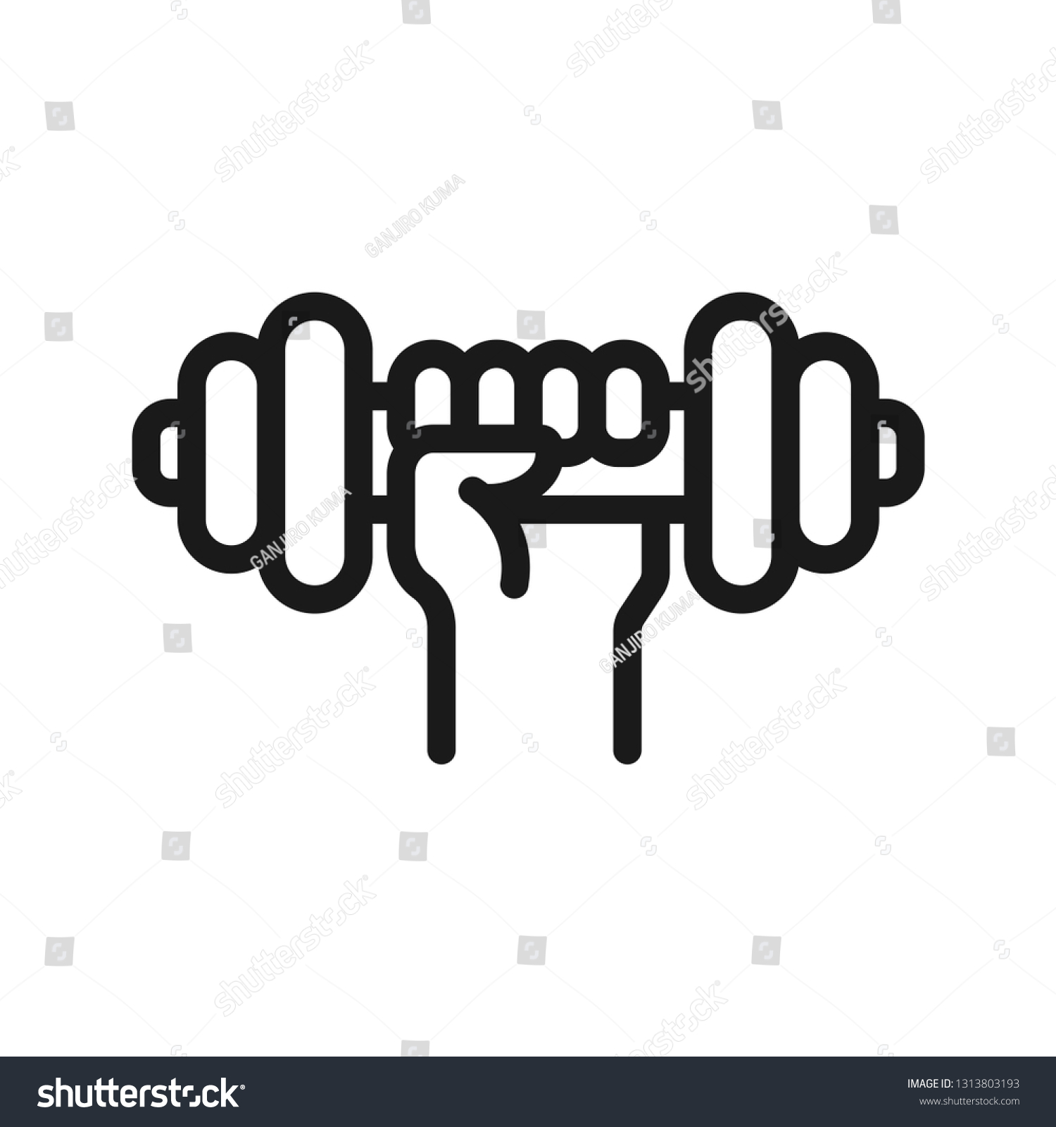 Exercise Icon Stroke Outline Style Line Stock Vector Royalty Free