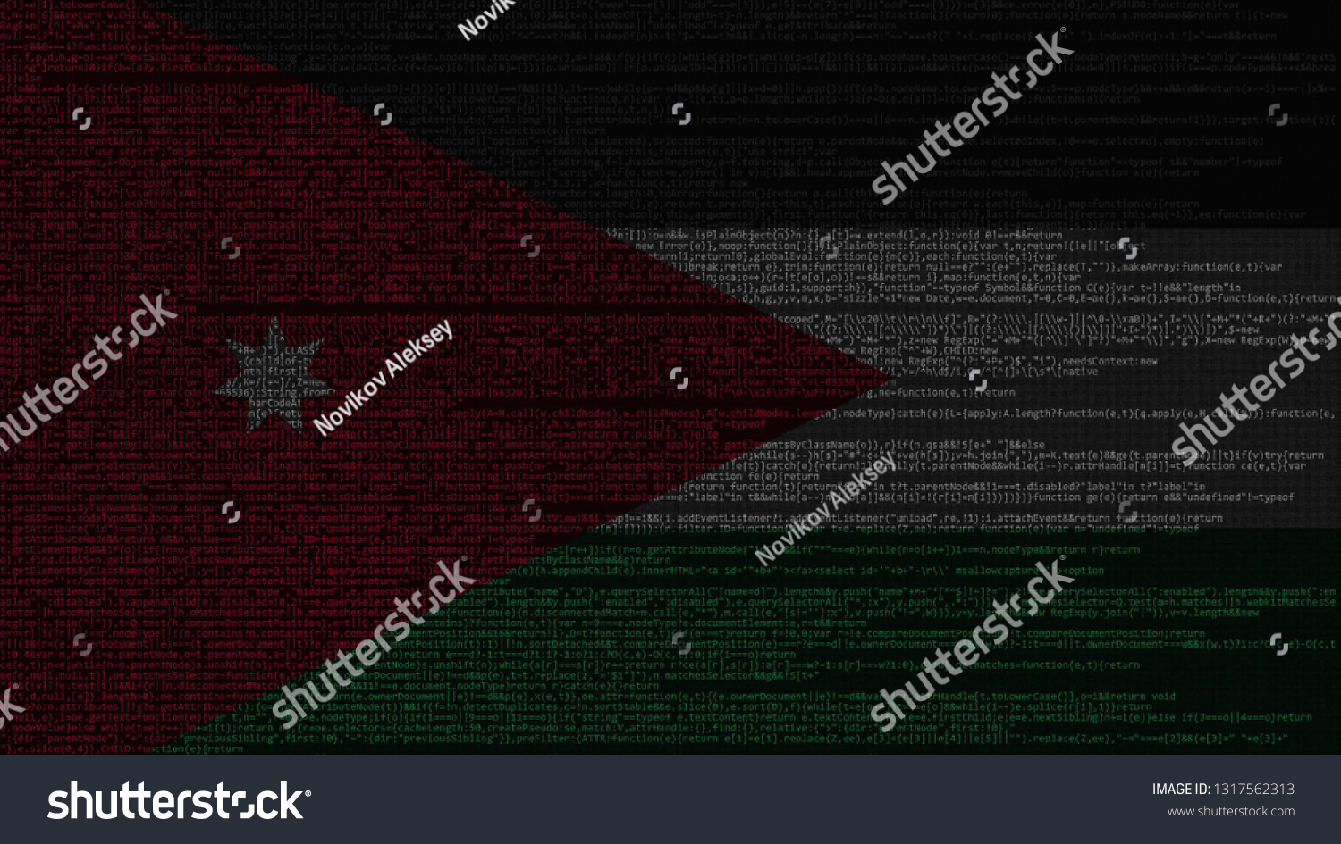Source Code Flag Jordan Jordanian Digital: ภาพประกอบสต็อก 1317562313 | Shutterstock