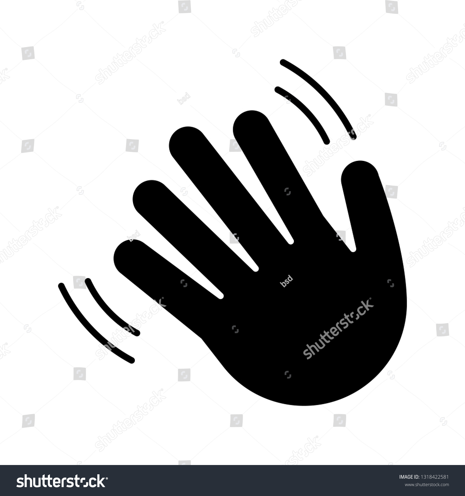 Waving Hand Gesture Emoji Glyph Icon Stock Vector (Royalty Free ... Waving Hand Gesture Emoji Glyph Icon Stock Vector (Royalty Free ...