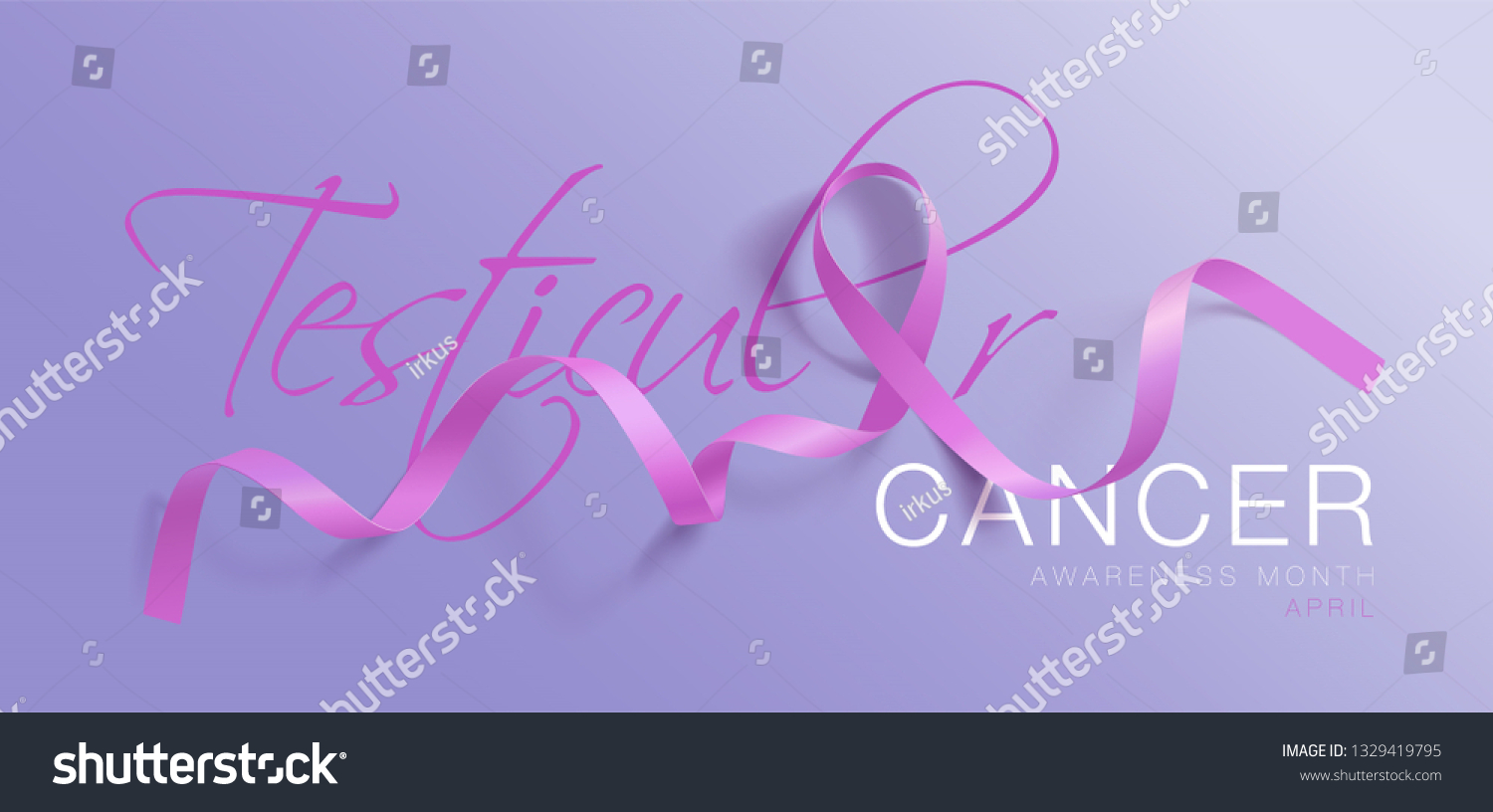 Testicular Cancer Awareness Calligraphy Poster Design Stock Vector