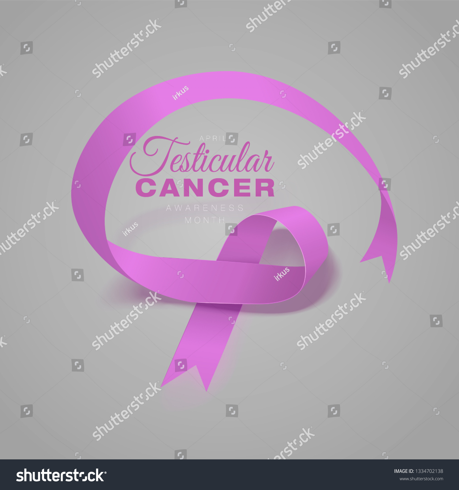 Testicular Cancer Awareness Calligraphy Poster Design Stock Vector