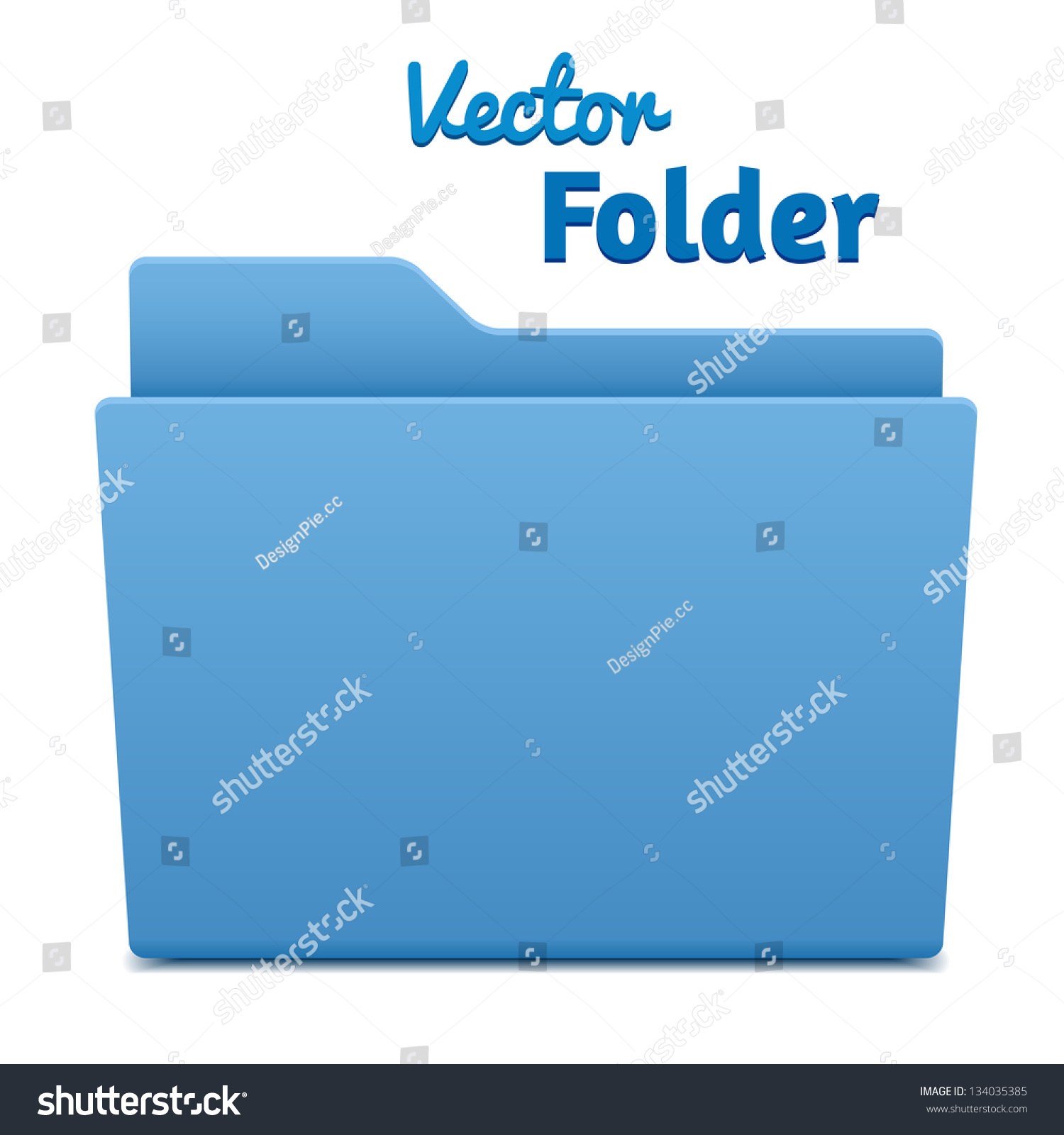 Vector Computer Folder Isolated Stock Vector (Royalty Free) 134035385 ...