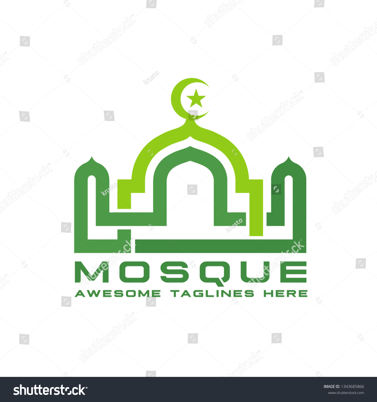 Creative Simple Linear Mosque Illustration Logo Stock Vector (Royalty ... Creative Simple Linear Mosque Illustration Logo Stock Vector (Royalty ...