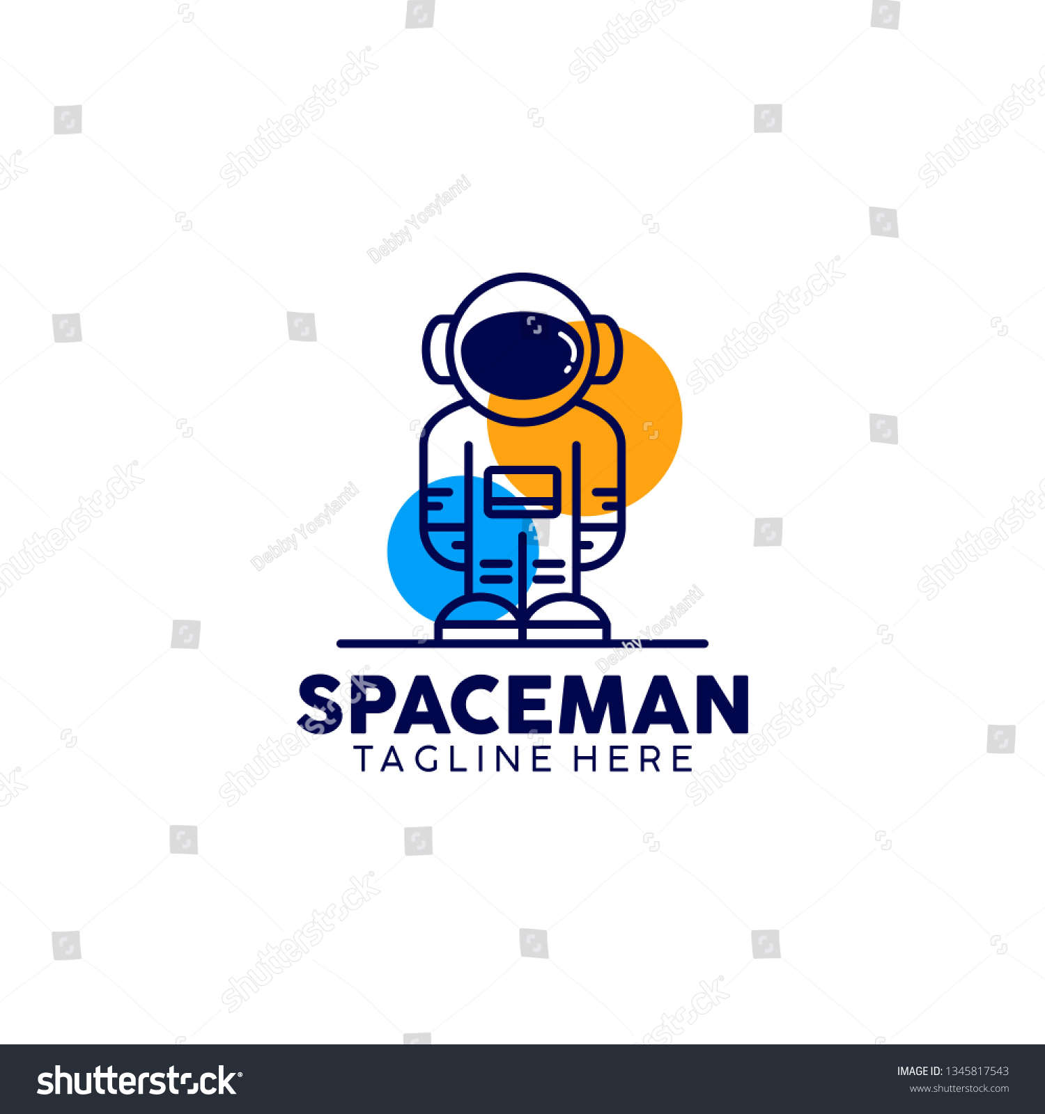 Spaceman Logo Design Stock Vector (Royalty Free) 1345817543 | Shutterstock