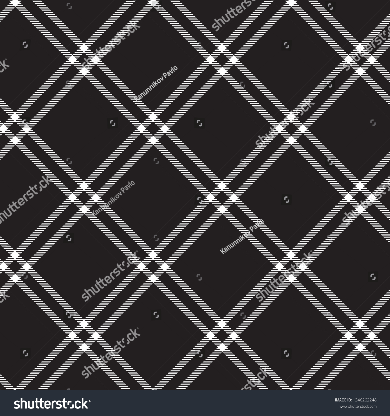 Plaid Check Patten Black Pink Gray Stock Vector Royalty Free