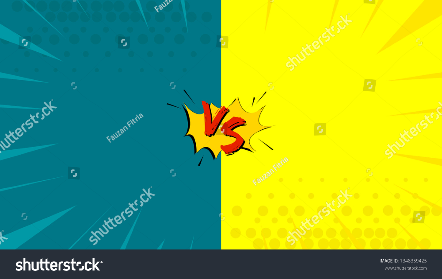 Comic Book Versus Template Background Pop Stock Vector Royalty Free