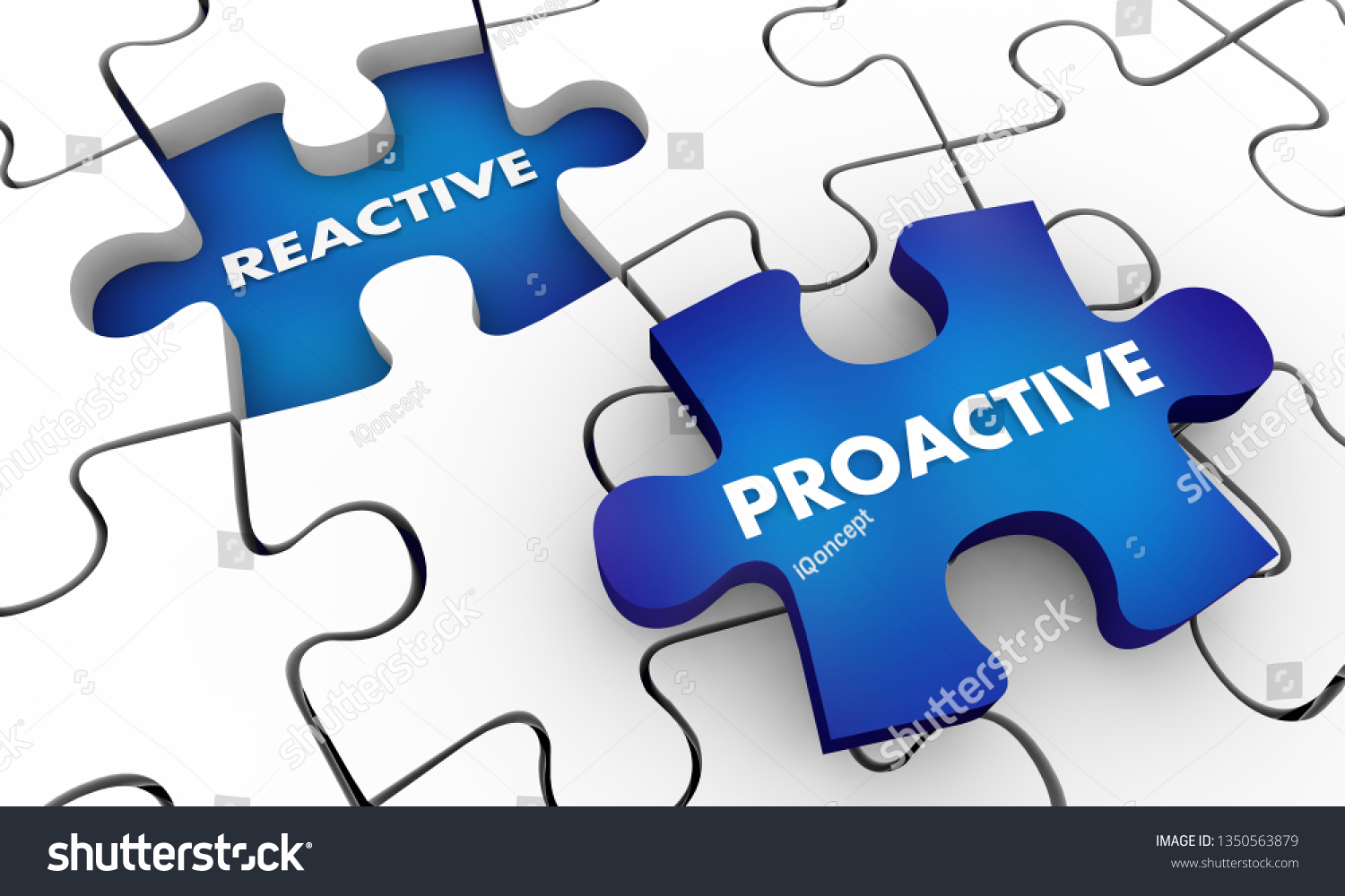 Proactive Vs Reactive Puzzle Pieces Words Stock Illustration 1350563879 ... Proactive Vs Reactive Puzzle Pieces Words Stock Illustration 1350563879 ...