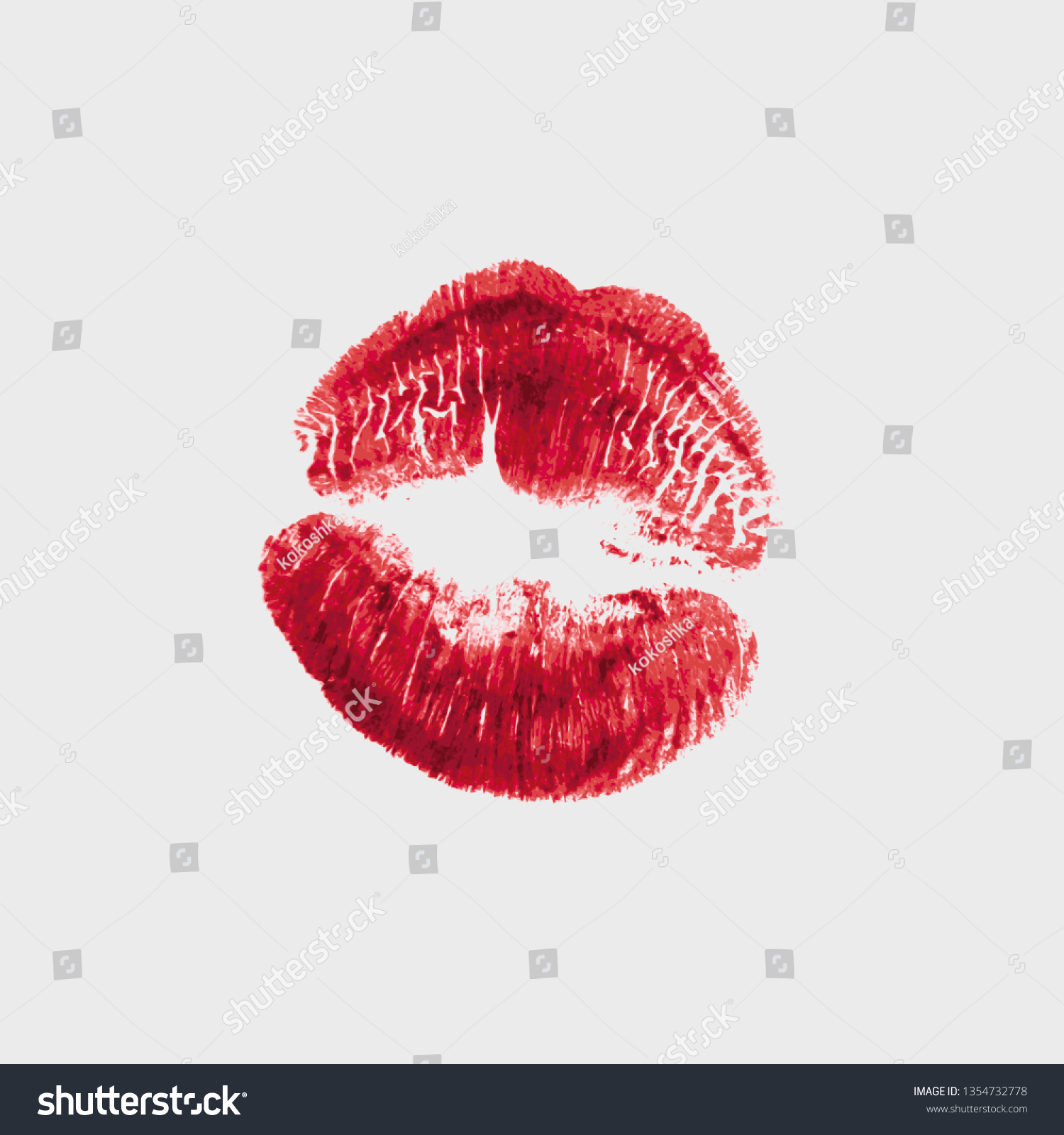 Vector Realistic Illustration Womans Girl Red Stock Vector Royalty