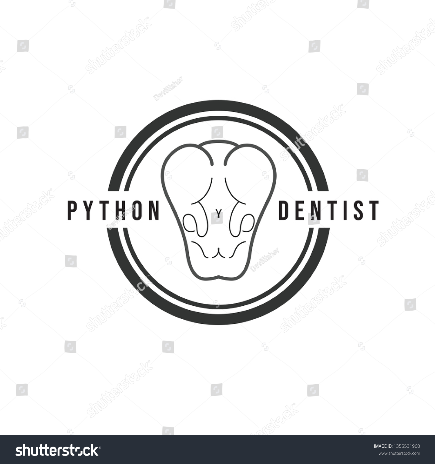 Python Dentist Simple Exquisite Vector Logo Stock Vector (Royalty Free ...