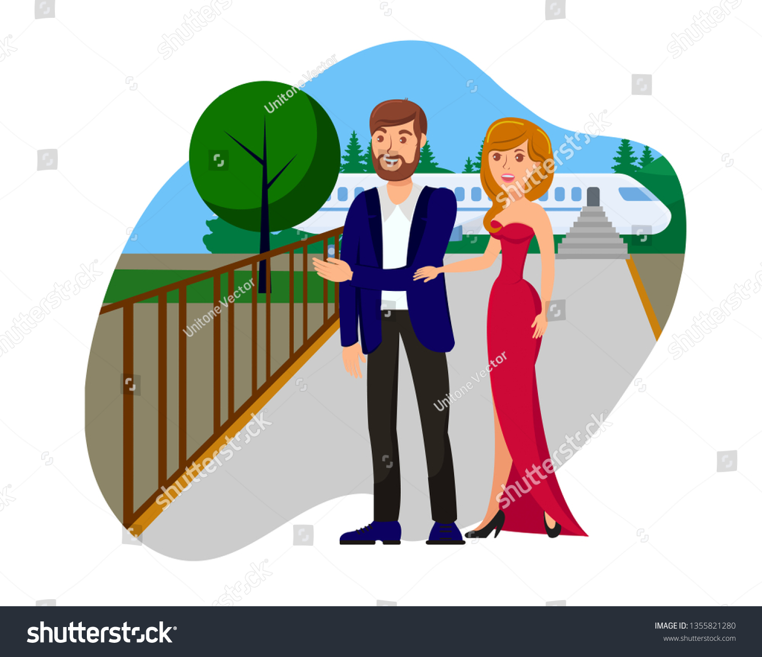 Wealthy Couple Flat Vector Illustration Woman 库存矢量图(免版税)1355821280 ... Wealthy Couple Flat Vector Illustration Woman 库存矢量图(免版税)1355821280 ...