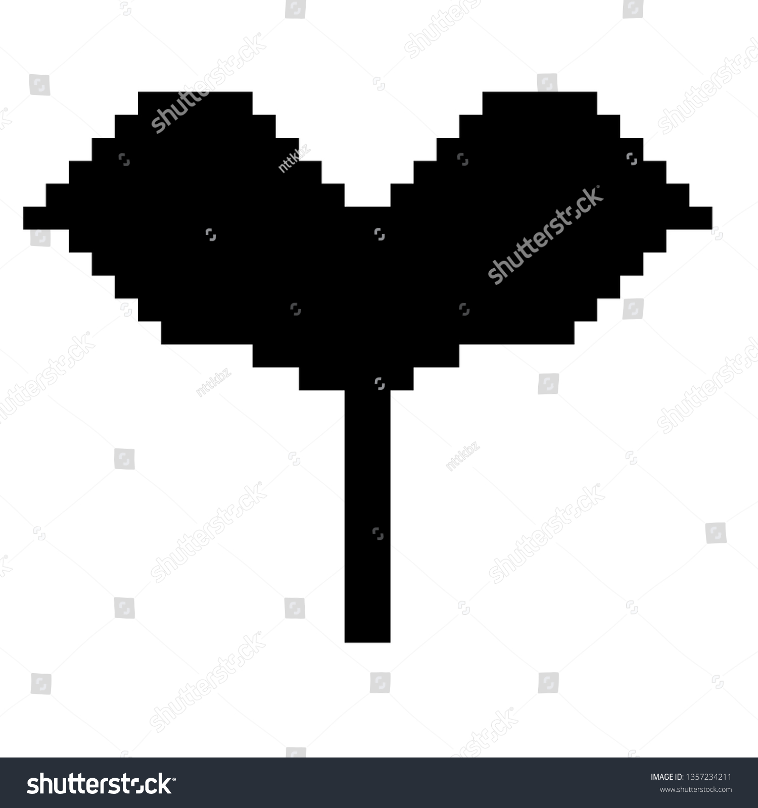Pixel Art Leaf เวกเตอร์สต็อก ปลอดค่าลิขสิทธิ์ 1357234211 Shutterstock