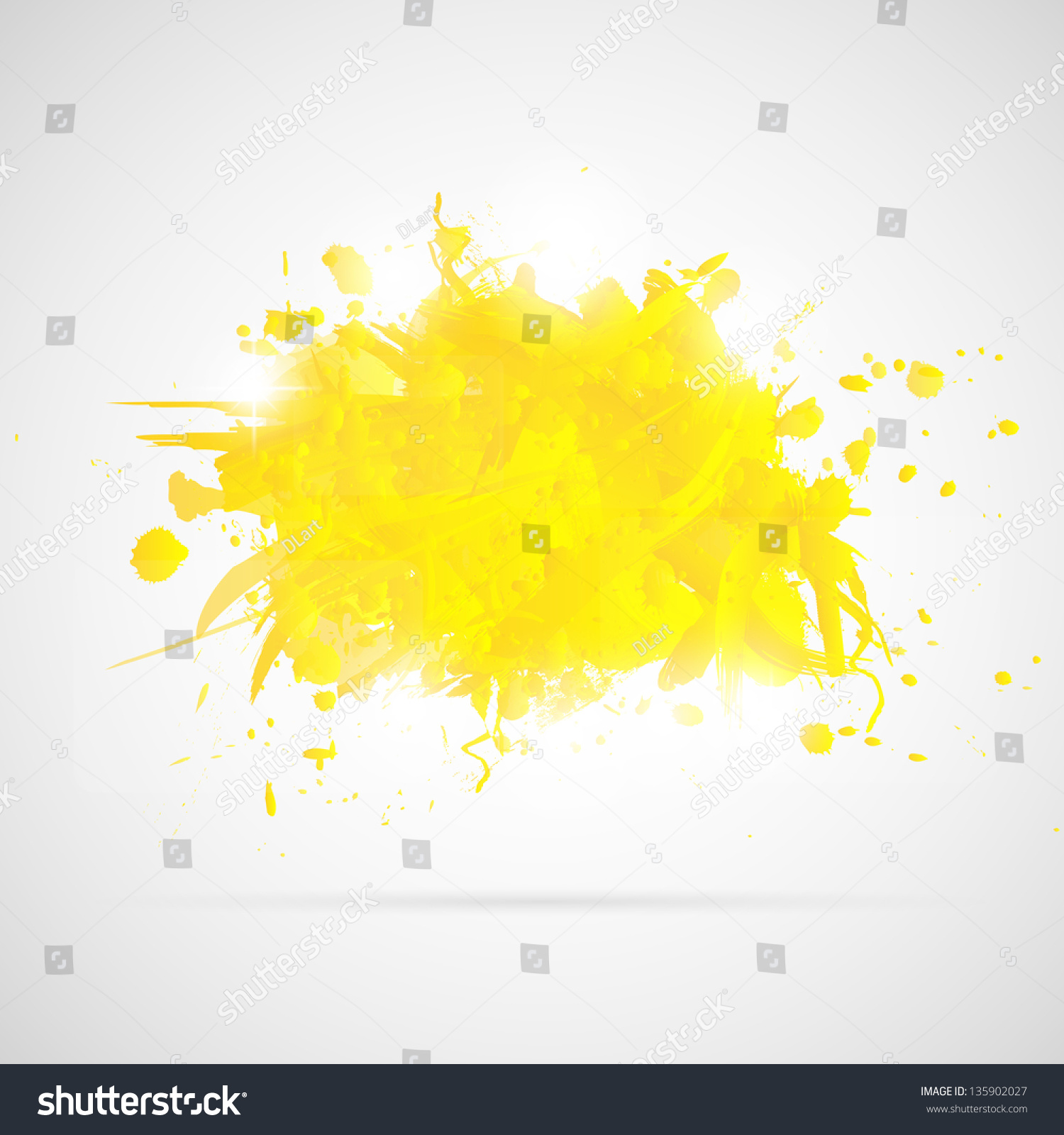 Abstract Background Yellow Paint Splashes Vector Stock Vector (Royalty ...
