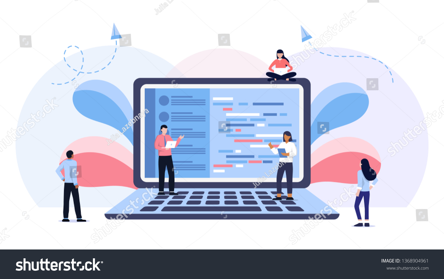 Young Programmers Coding New Project Sitting Stock Vector (Royalty Free ... Young Programmers Coding New Project Sitting Stock Vector (Royalty Free ...
