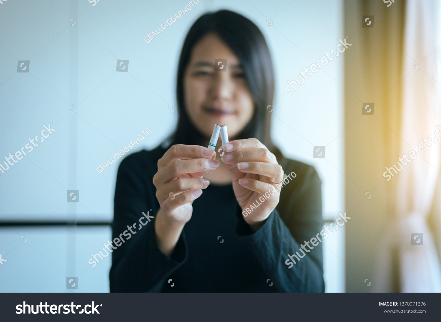 Woman Hands Destroying Crushing Cigarette Blurred Stock Photo ... Woman Hands Destroying Crushing Cigarette Blurred Stock Photo ...