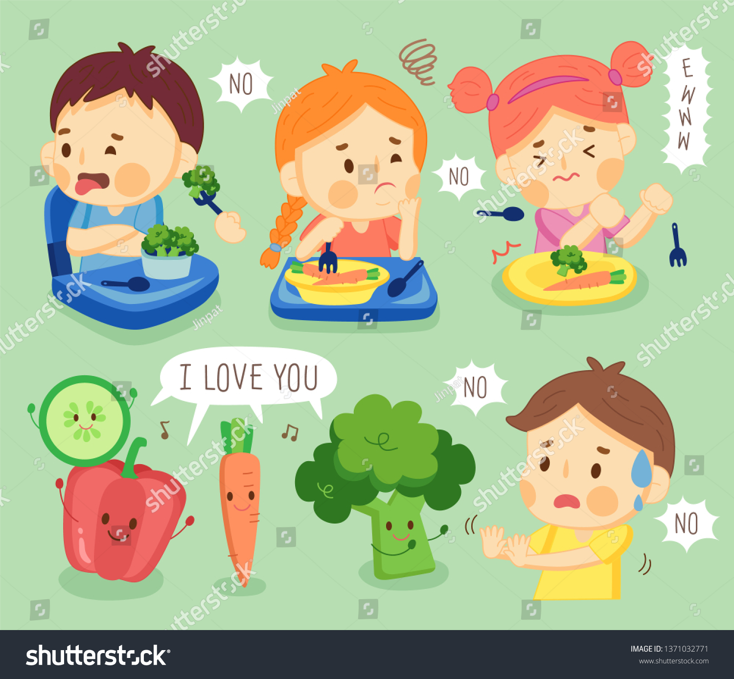 a los niños no les gusta: vector de stock (libre de regalías ...