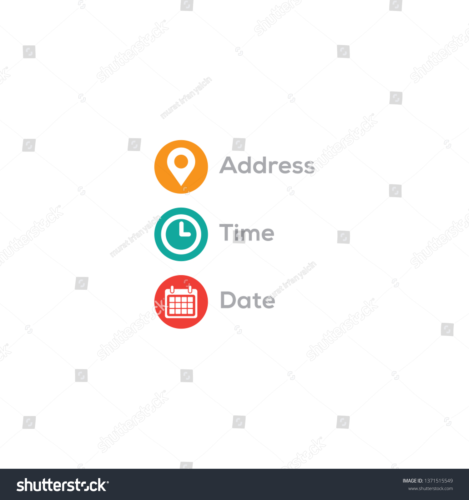 Address Date Time Icons Vector Illustration Stock Vector (Royalty Free ... Address Date Time Icons Vector Illustration Stock Vector (Royalty Free ...