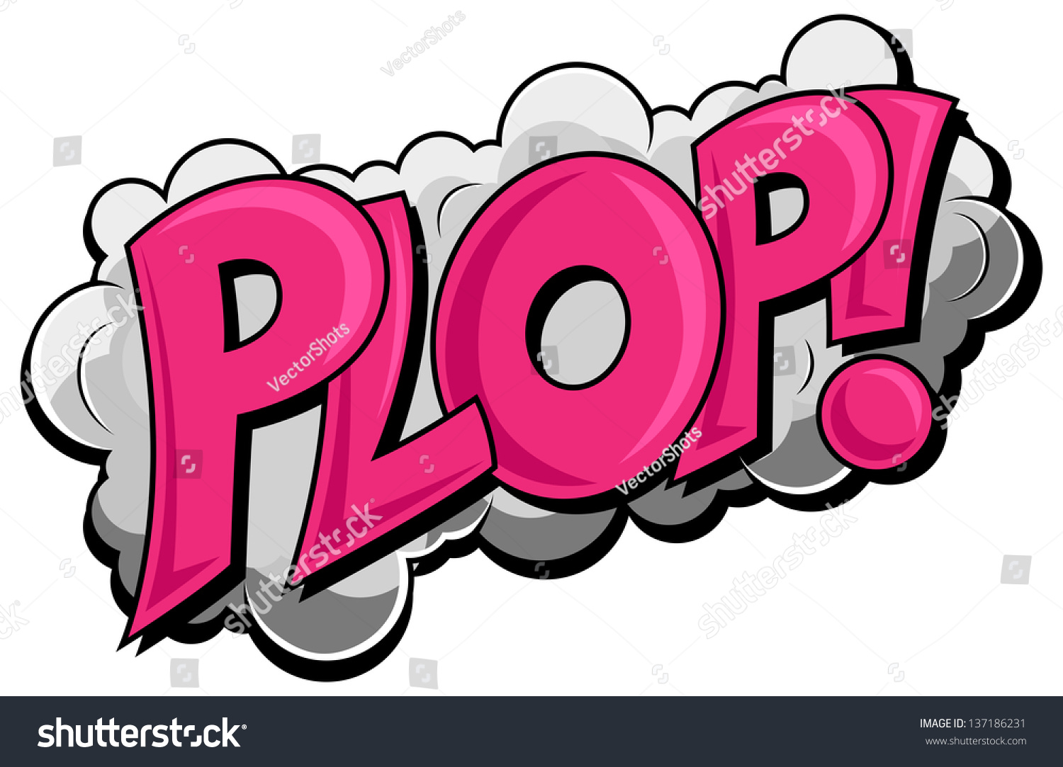 Plop Comic Cloud Expression Vector Text Stock Vector (Royalty Free ...