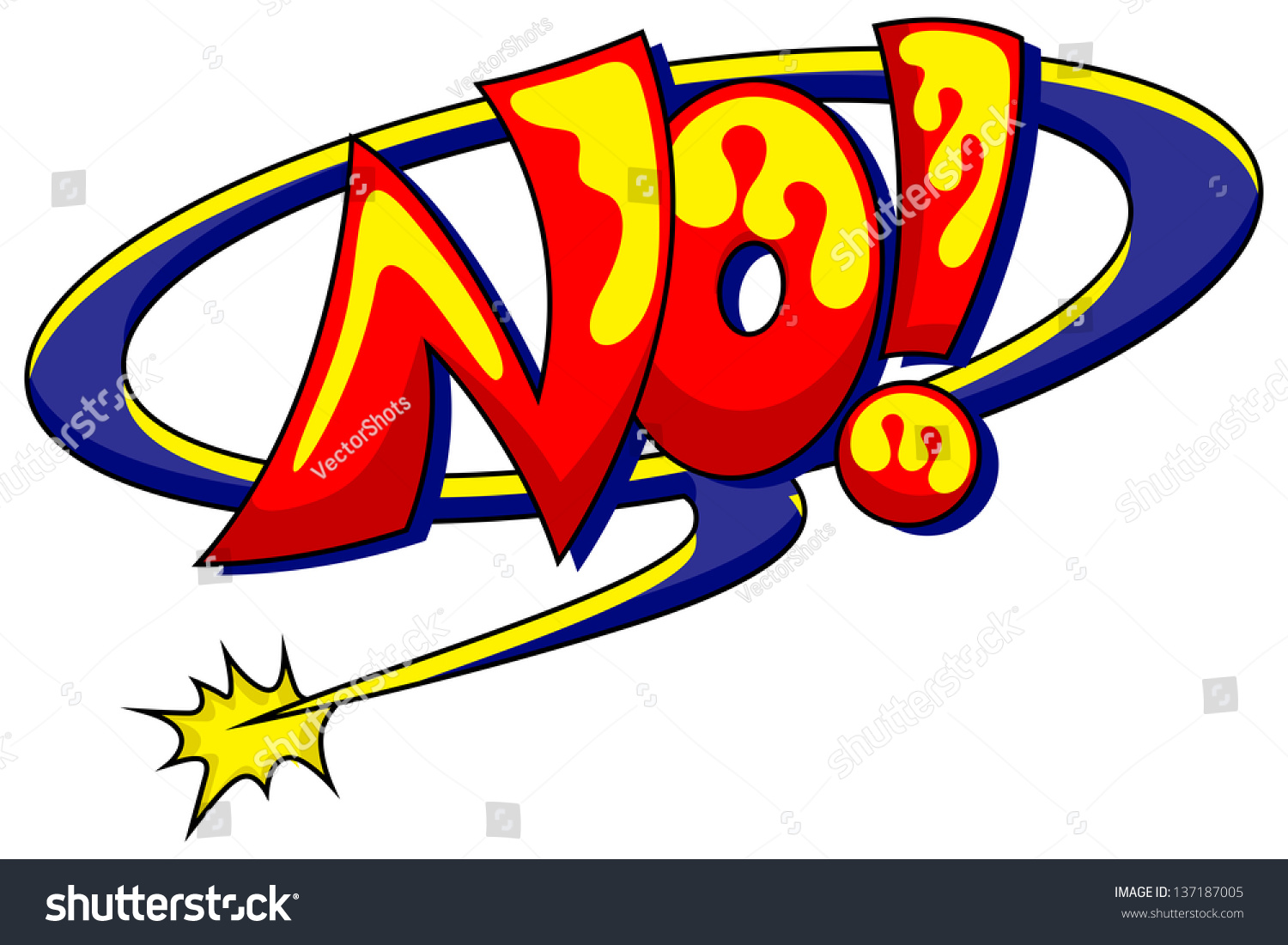 No Comic Expression Vector Text Stock Vector (Royalty Free) 137187005 ...
