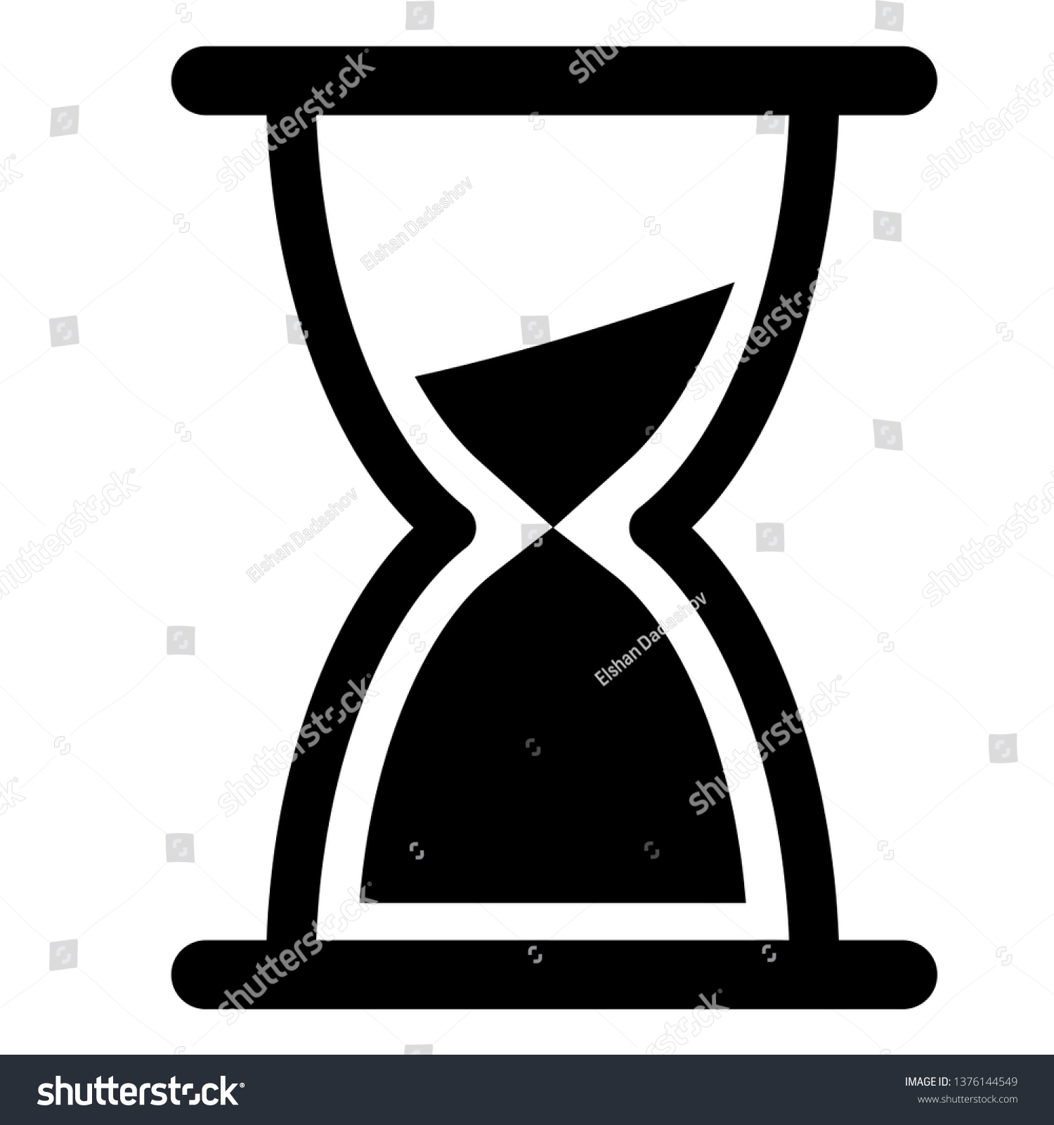 Egg Timer Icon Stock Vector Royalty Free 1376144549 Shutterstock