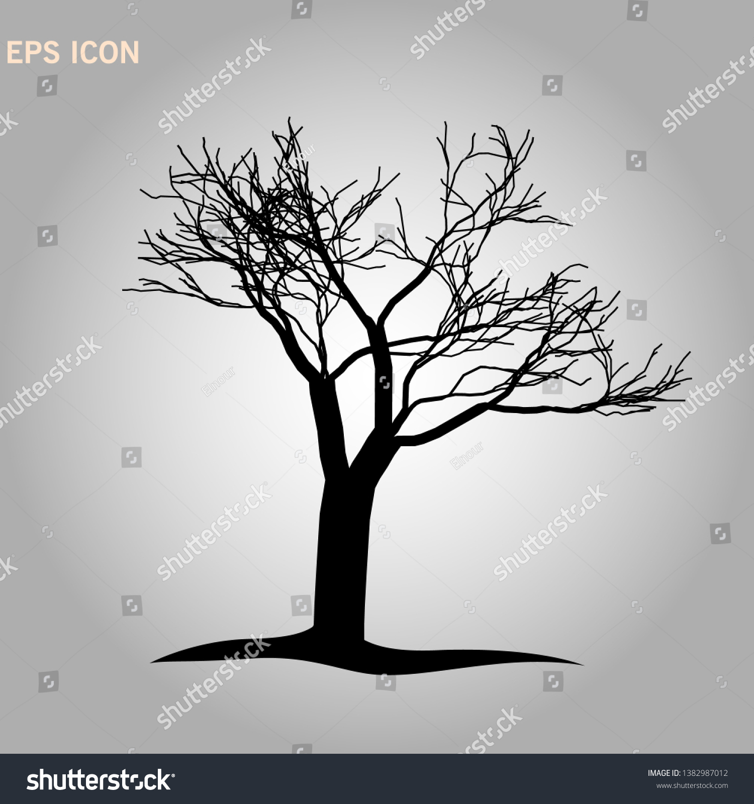 Architectonics Crown Norway Maple Structure Tree Stock Vector Royalty Free 1382987012