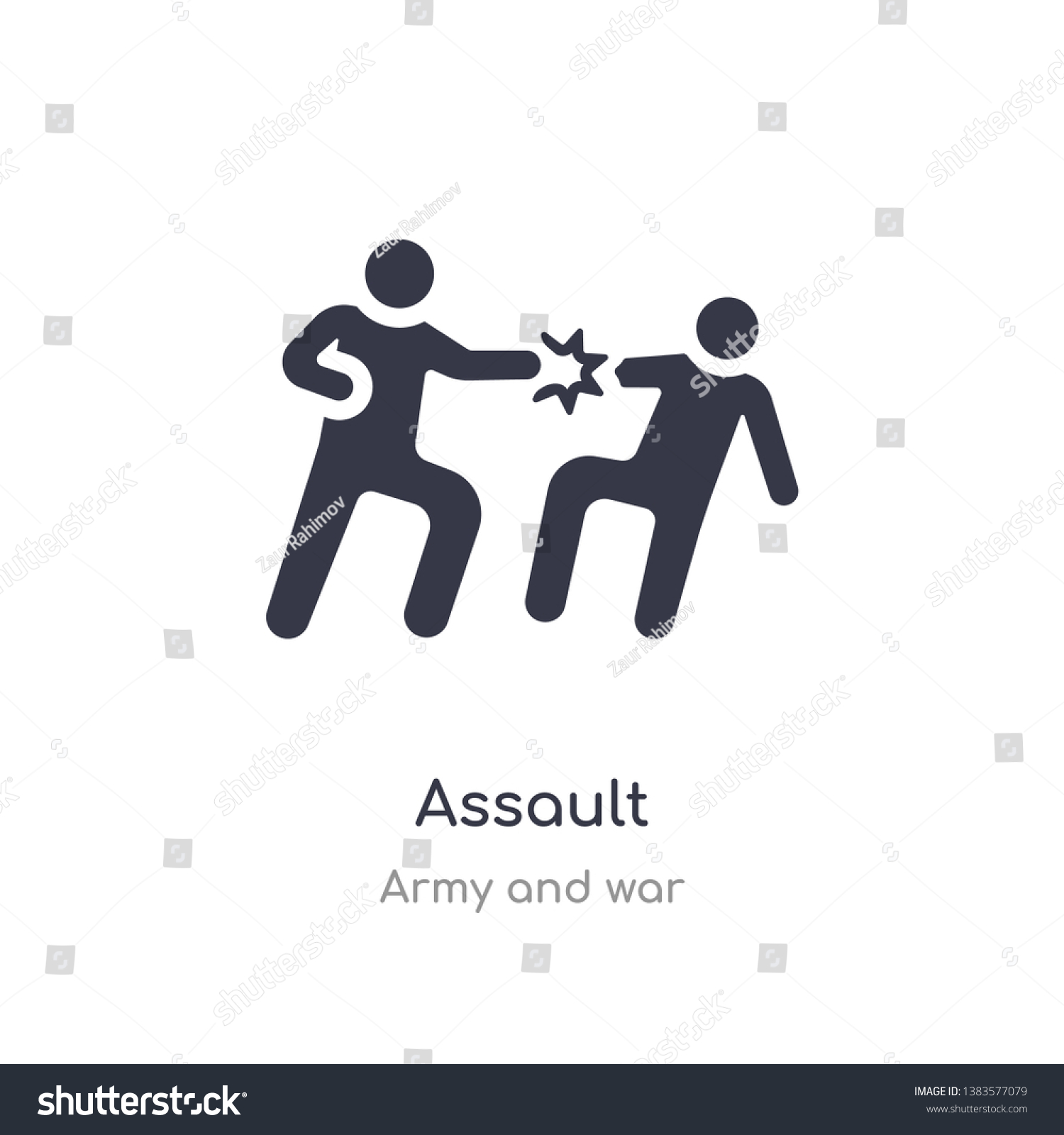 Assault Icon Isolated Assault Icon Vector Stock Vector Royalty Free 1383577079 Shutterstock