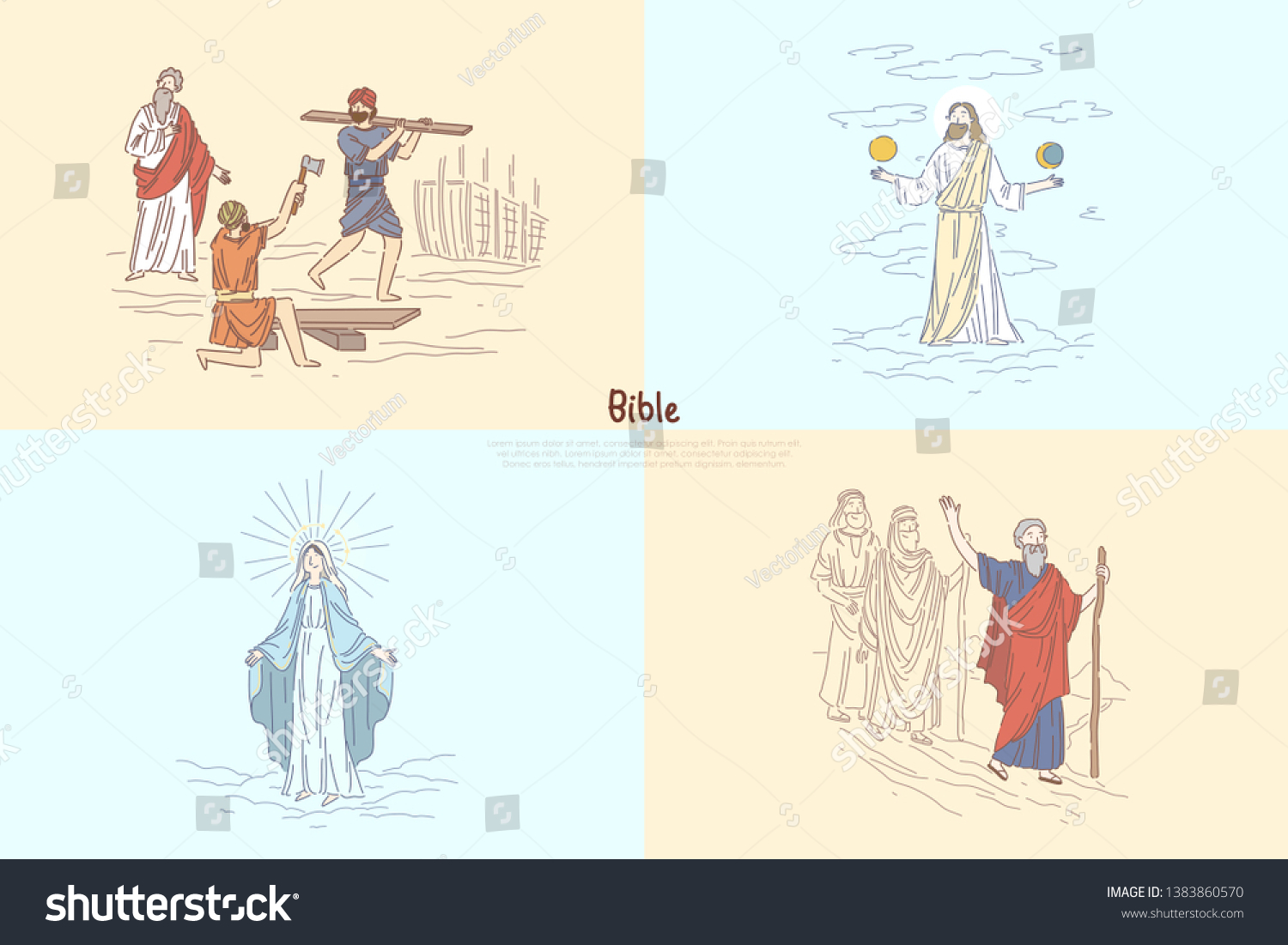 Bible Story Plots Myth Legends Biblical Stock Vector (Royalty Free ... Bible Story Plots Myth Legends Biblical Stock Vector (Royalty Free ...