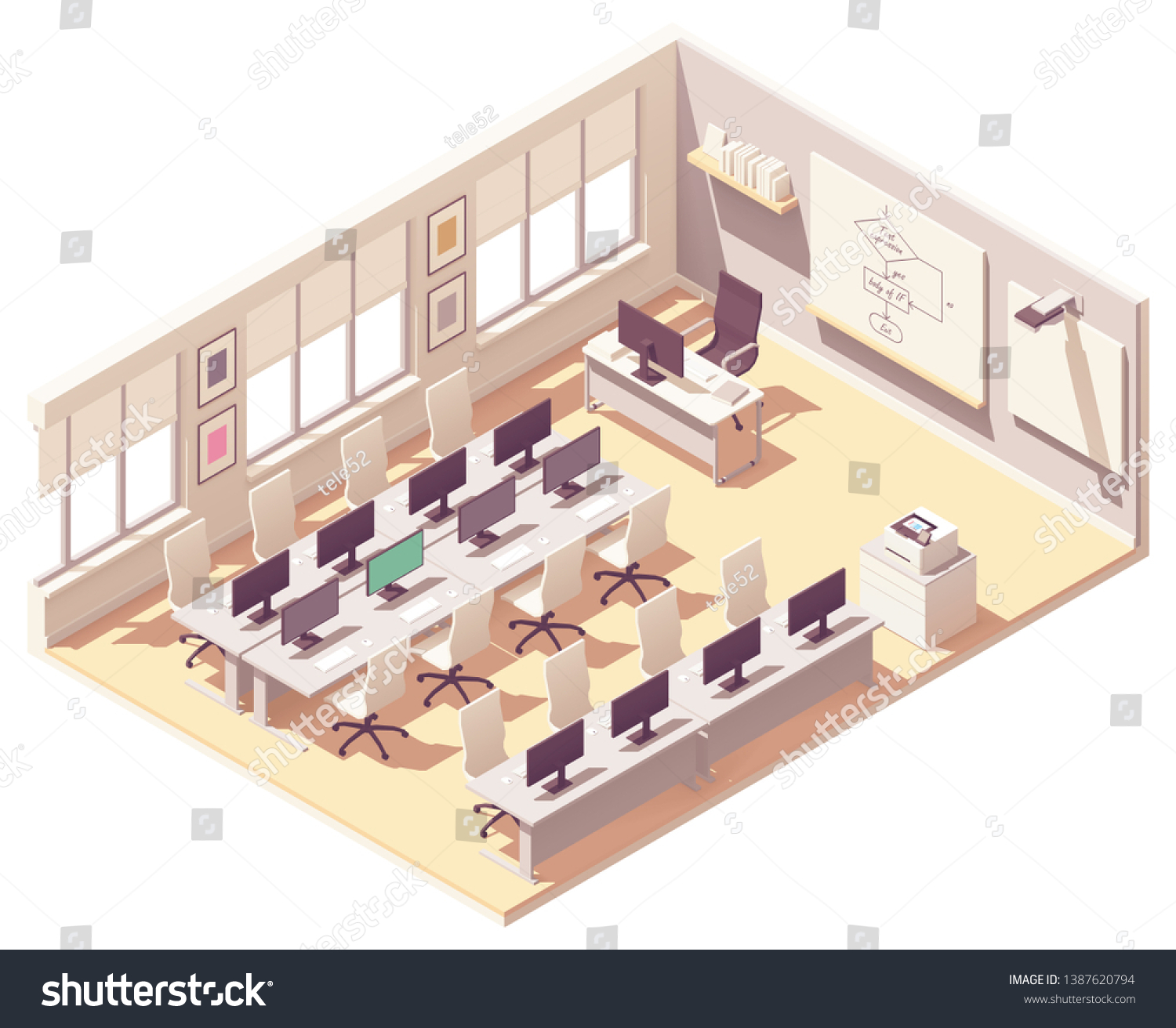 9,518 Computer Lab 3d Images, Stock Photos & Vectors | Shutterstock