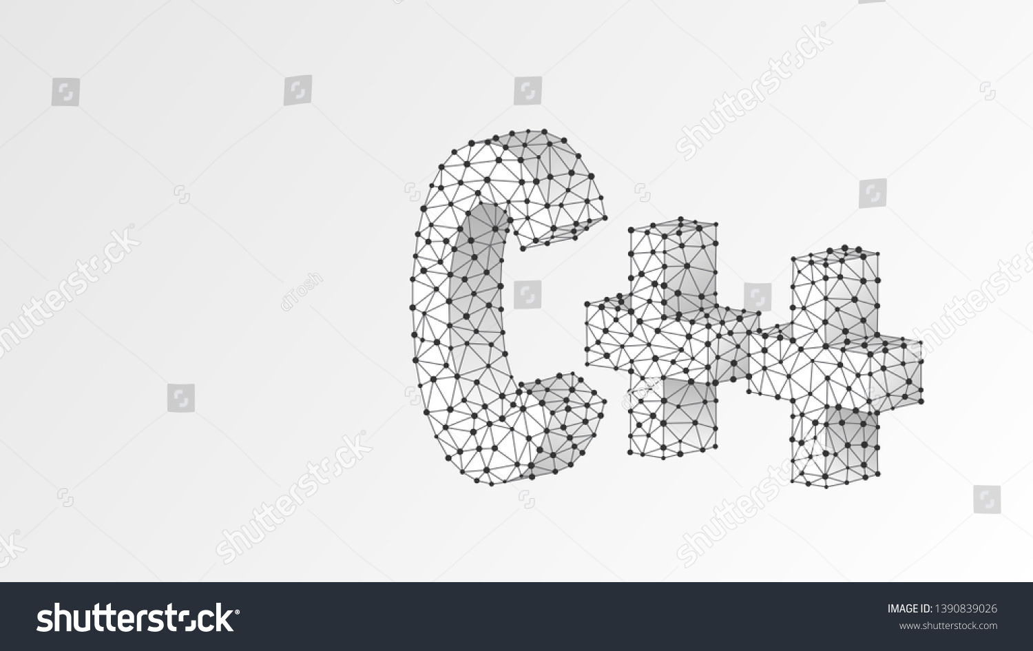 C Plus Coding Language Sign Device Stock Vector Royalty Free 1390839026 Shutterstock