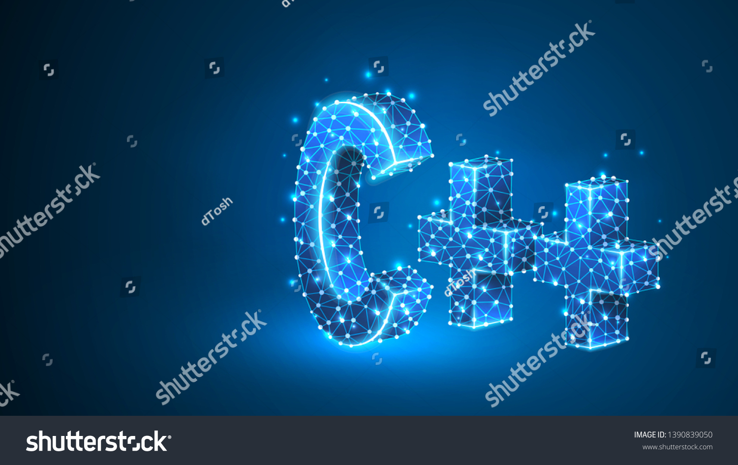 C Plus Coding Language Sign Device Stock Vector Royalty Free 1390839050 Shutterstock