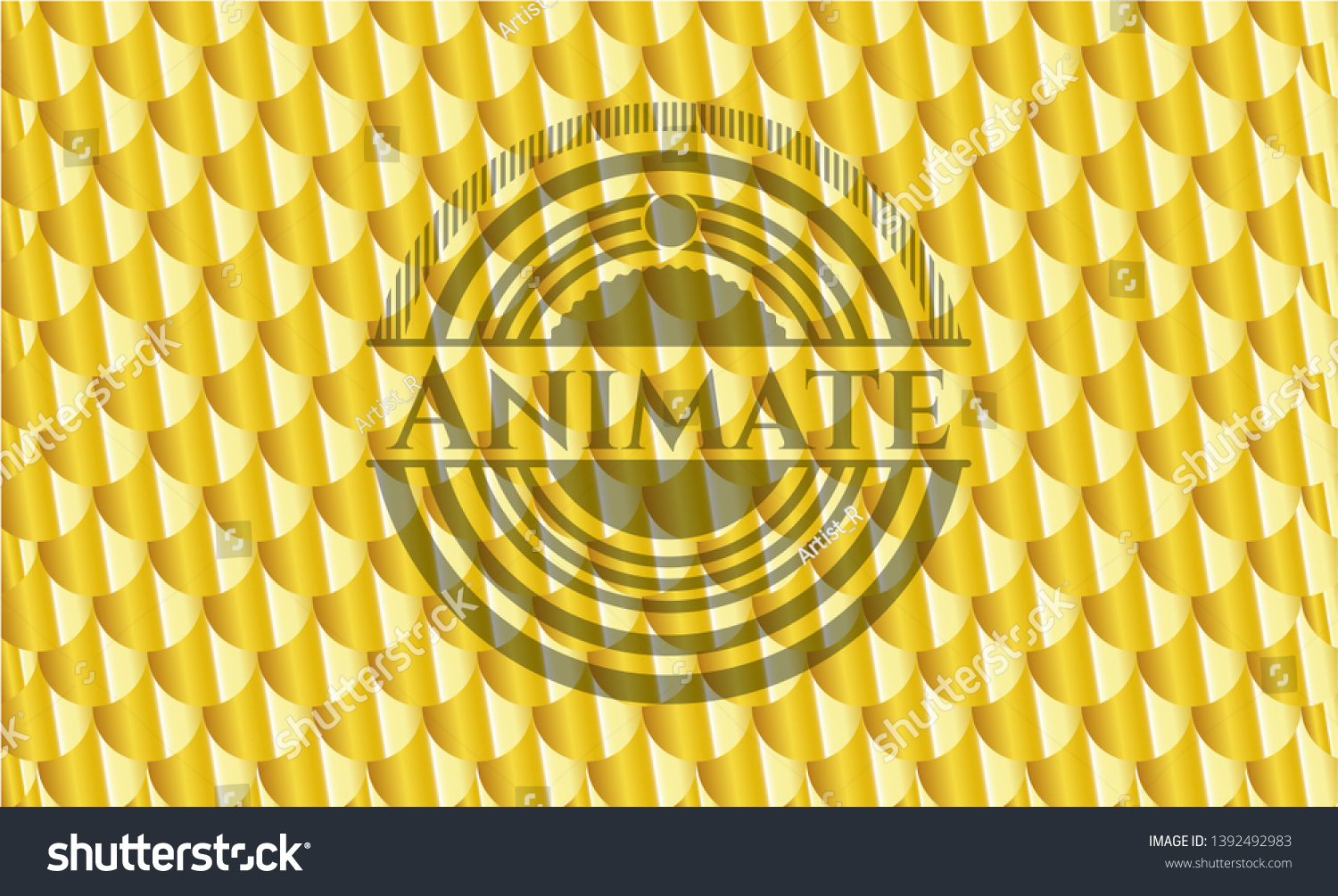 Animate Shiny Golden Badge Scales Pattern Stock Vector (Royalty Free ... Animate Shiny Golden Badge Scales Pattern Stock Vector (Royalty Free ...