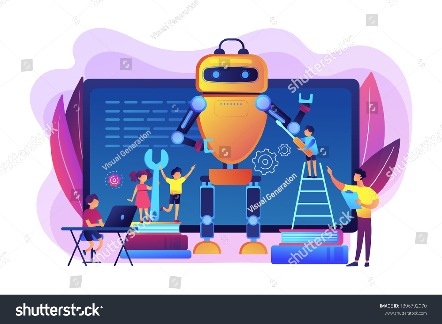 Vektor Stok Kids Programming Creating Robot Class Tiny (Tanpa Royalti ... Vektor Stok Kids Programming Creating Robot Class Tiny (Tanpa Royalti ...