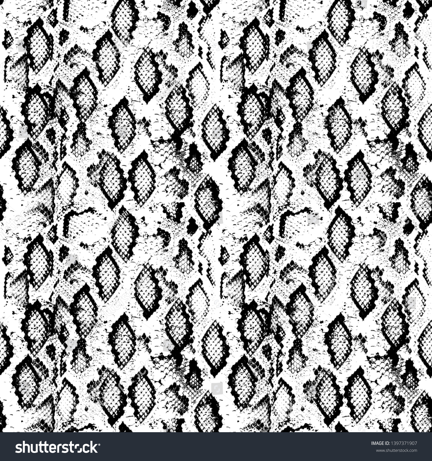 Snake Skin Scales Texture Seamless Pattern Stock Vector (Royalty Free ...