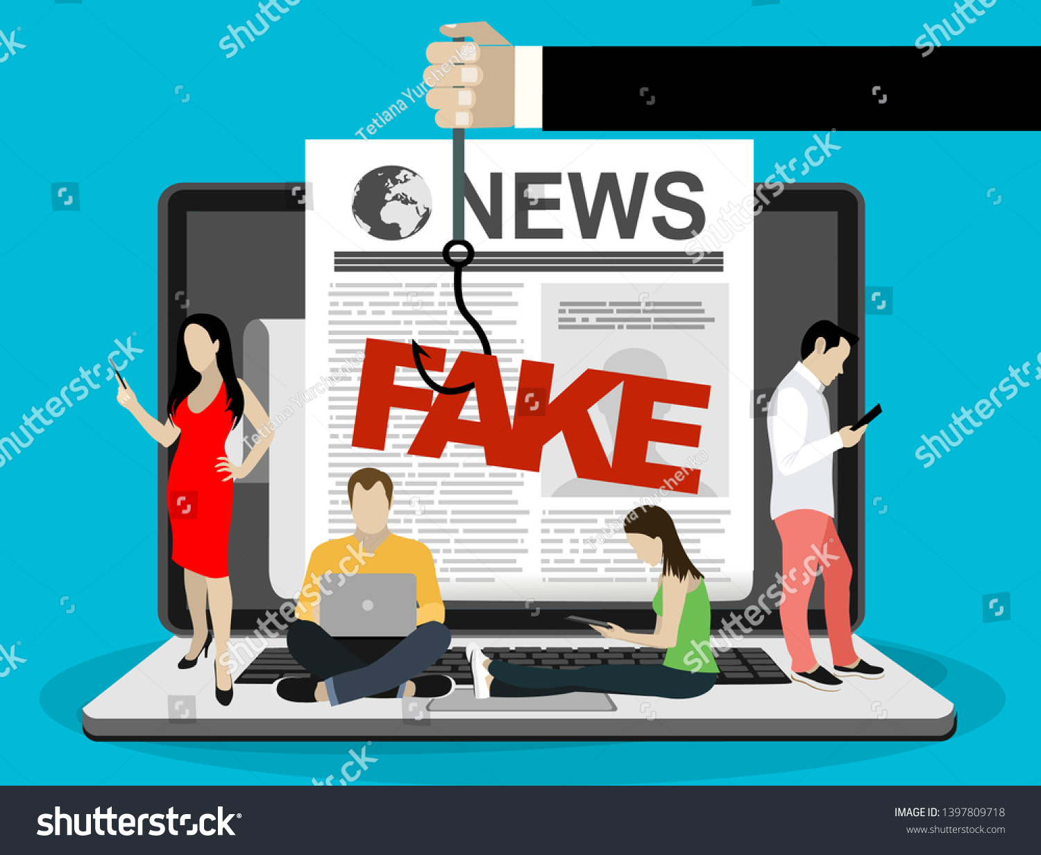 Fake News Fact Scanning Magnifying Glass Stock Vector (Royalty Free ... Fake News Fact Scanning Magnifying Glass Stock Vector (Royalty Free ...