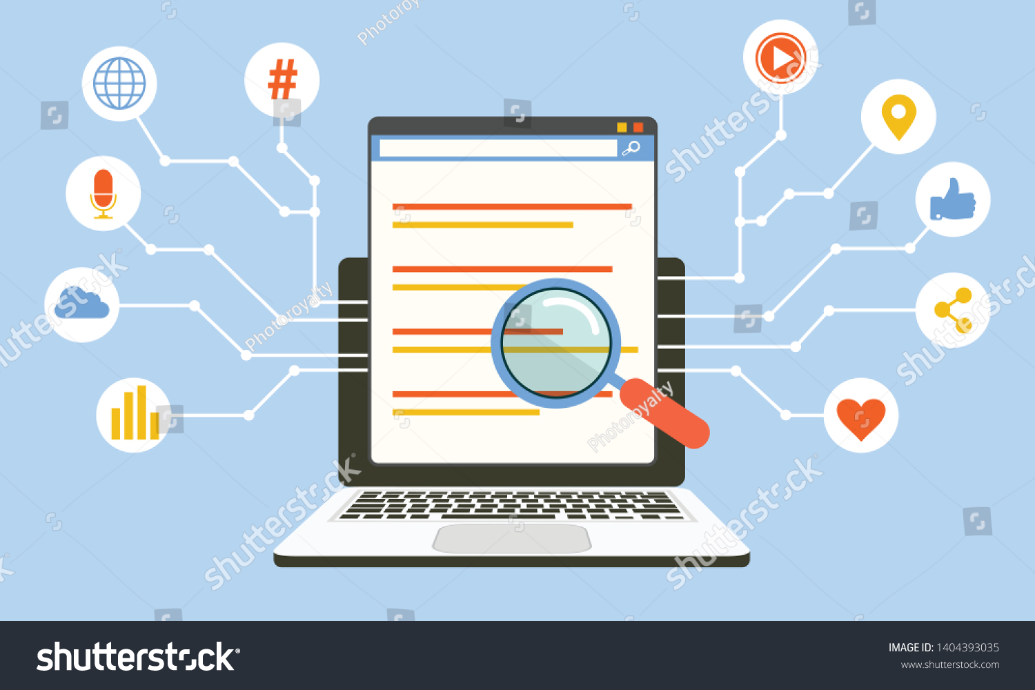 Social Media Algorithm Digital Technology Computer Stock Vector ...