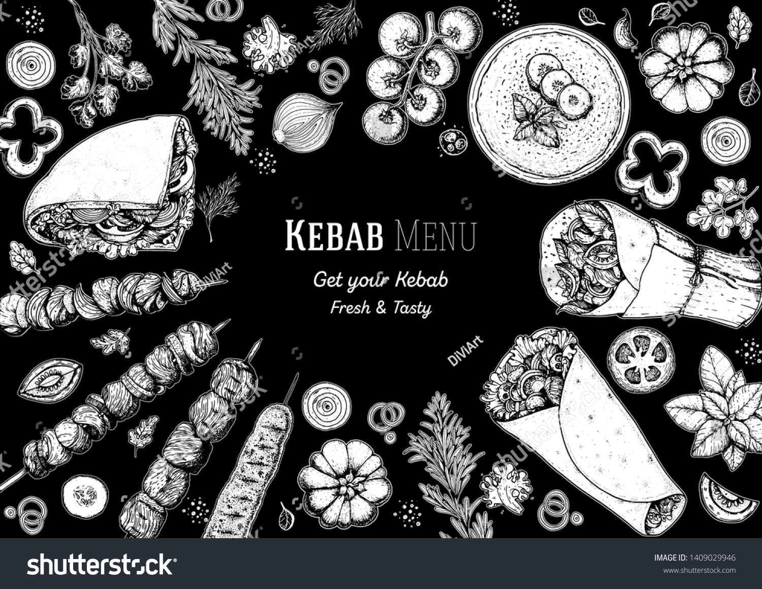 Doner Kebab Cooking Ingredients Kebab Sketch Stock Vector (Royalty Free ... Doner Kebab Cooking Ingredients Kebab Sketch Stock Vector (Royalty Free ...