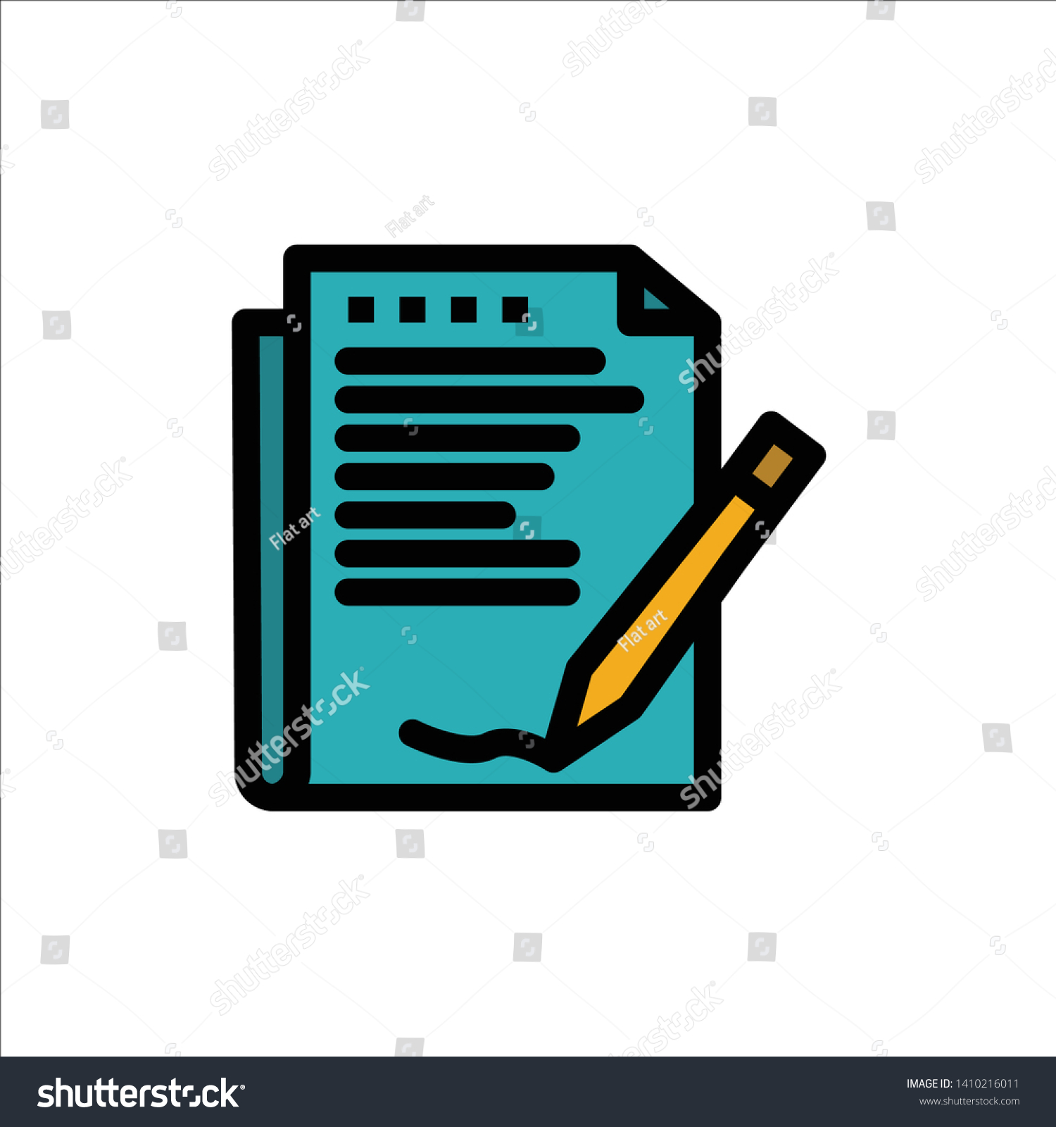 Agreement Report Form Layout Paper Flat Stock Vector Royalty Free
