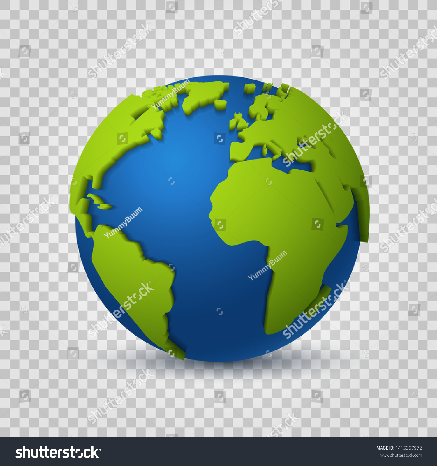 Globe 3d Earth World Map Green Stock Vector (Royalty Free) 1415357972 ... Globe 3d Earth World Map Green Stock Vector (Royalty Free) 1415357972 ...