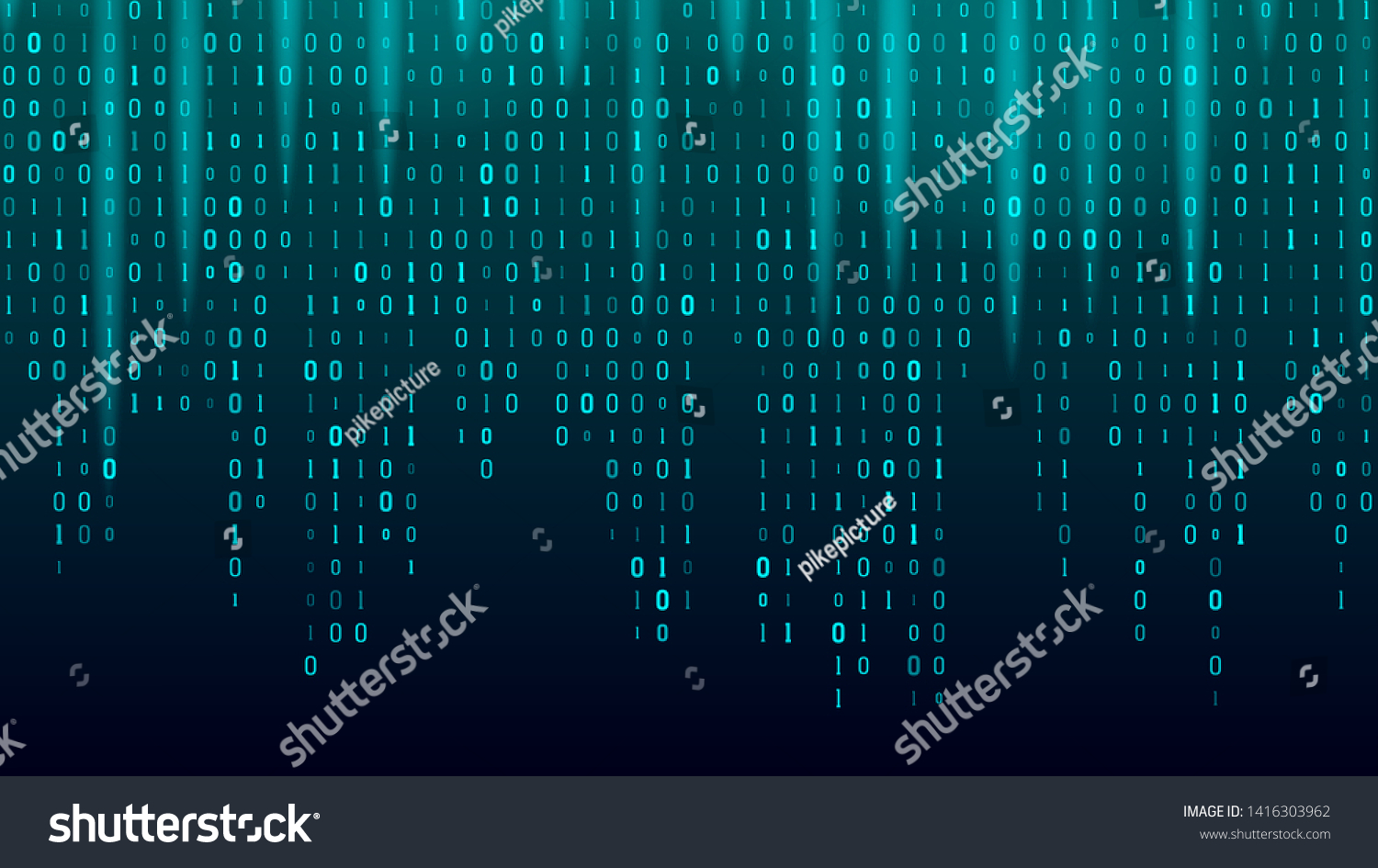 Creative Stream Binary Code Algorithm Vector: vector de stock (libre de ...